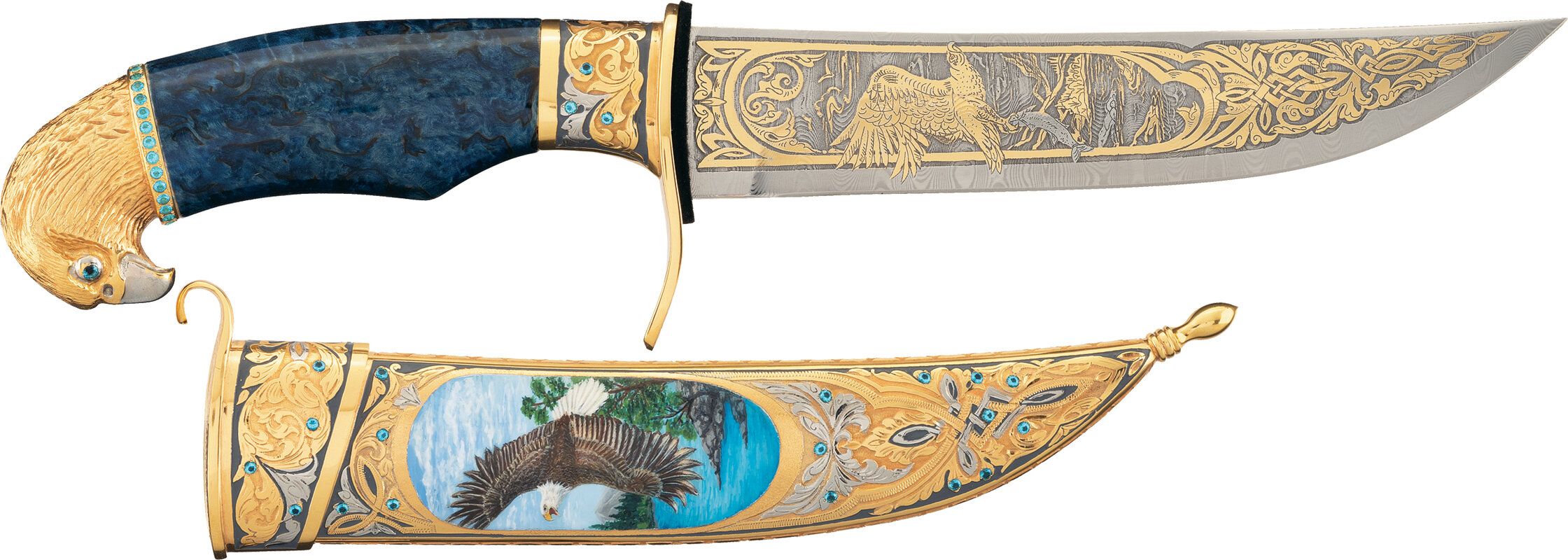 Gold Inlaid Zlatoust "Eagle" Knife | Rock Island Auction