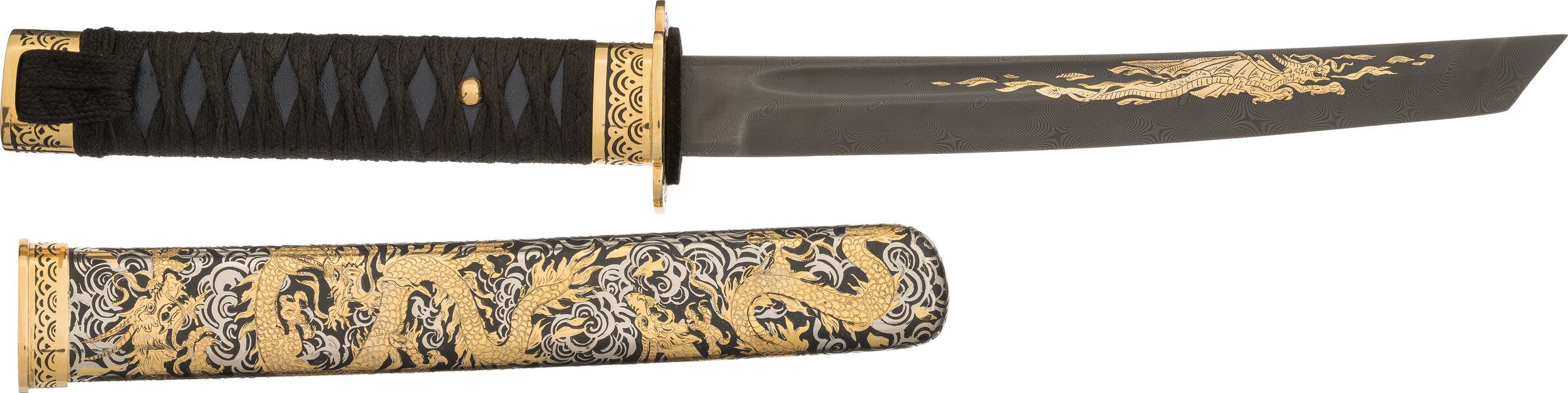 Gold Inlaid Zlatoust "Souvenir" Tanto | Rock Island Auction