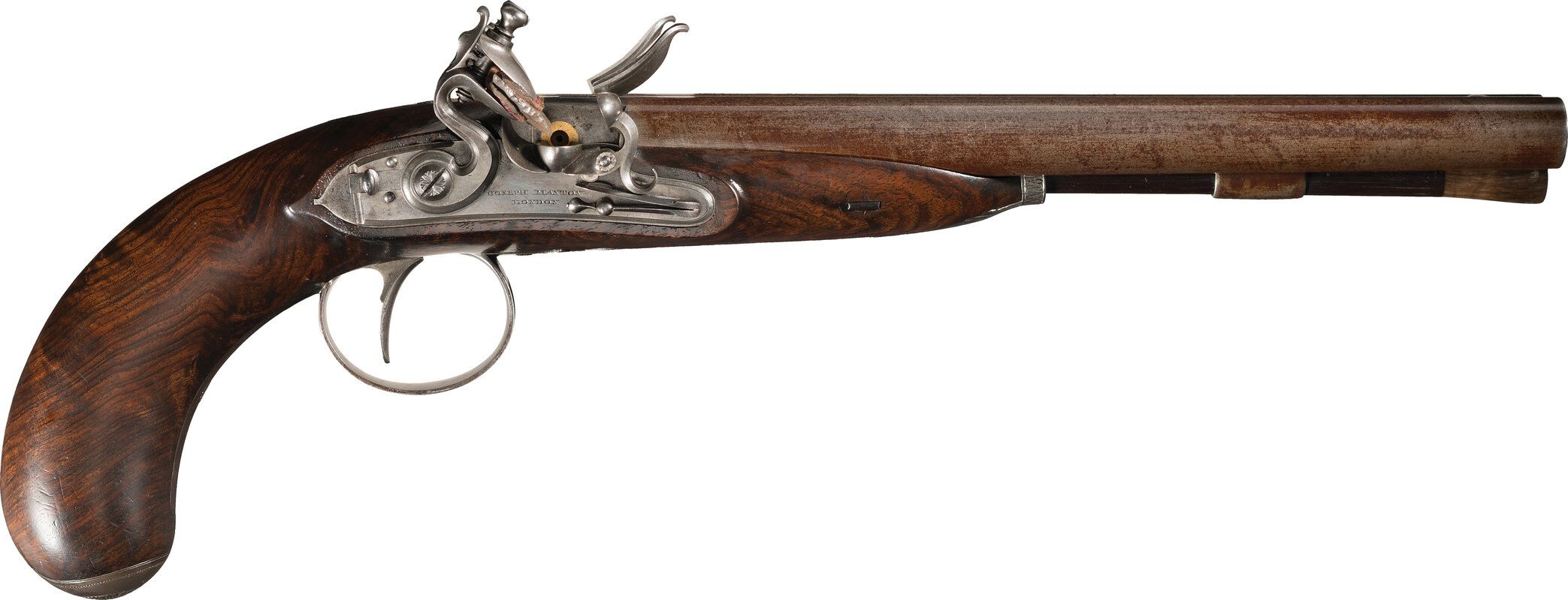 Engraved Joseph Manton Double Barrel Flintlock Pistol | Rock Island Auction
