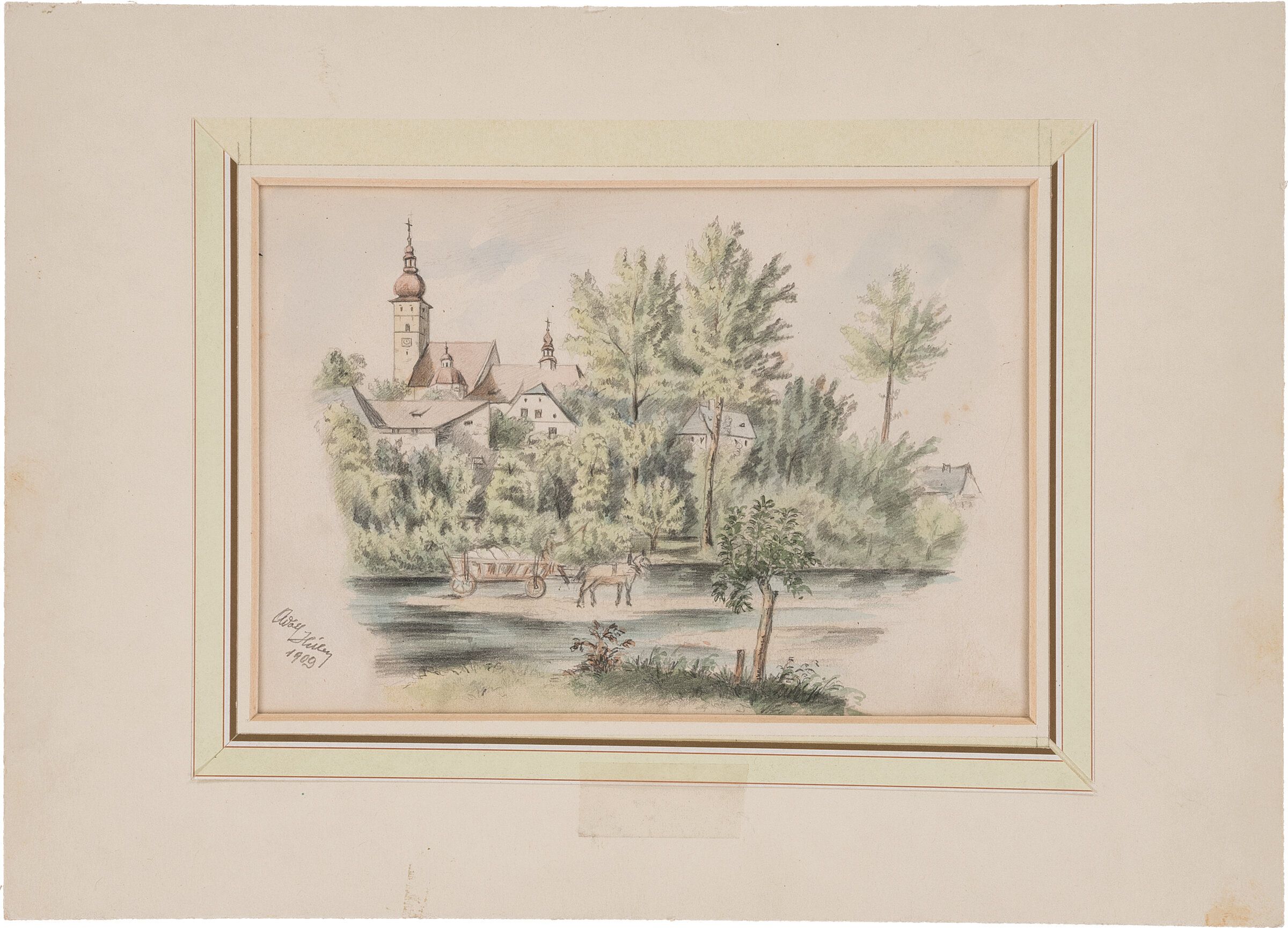 1909 Signed Hitler Landscape Watercolor | Rock Island Auction