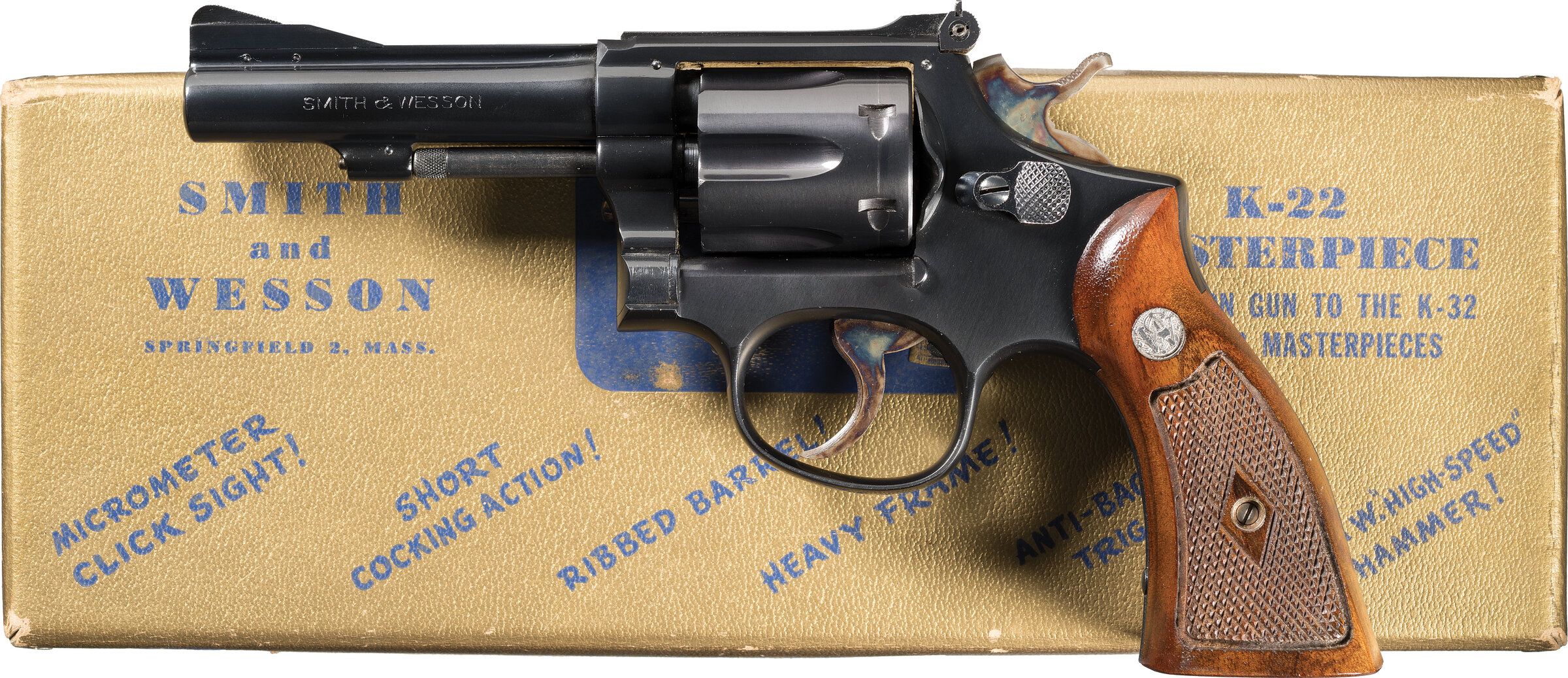 Smith & K-22 Combat Masterpiece Wesson Revolver | Rock Island Auction