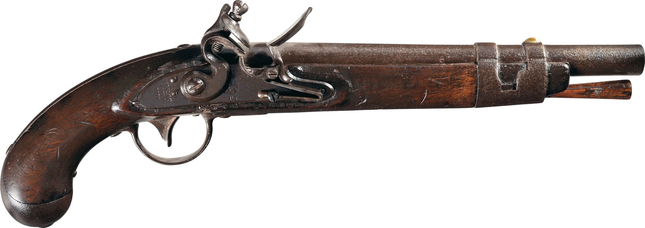 U.S. Springfield Model 1817 Type I Flintlock Pistol Dated 1817 | Rock ...