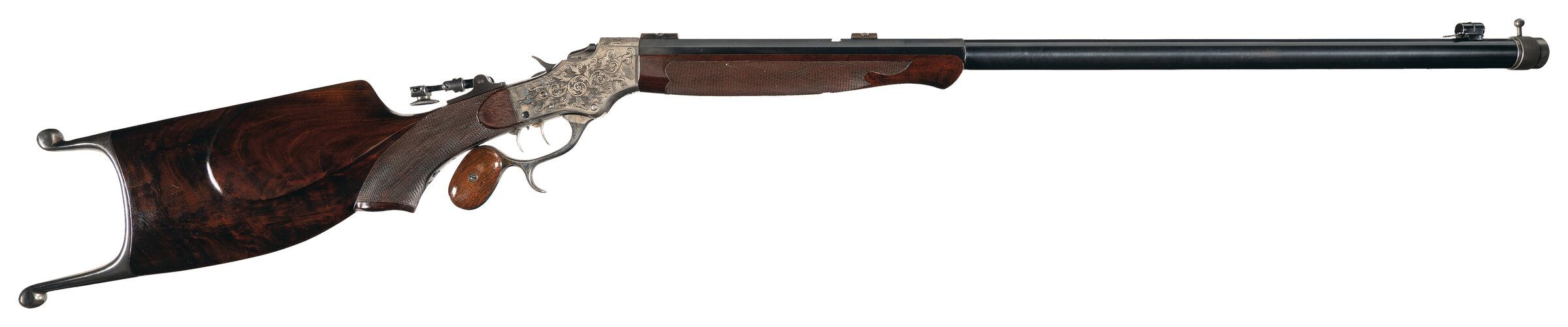 Engraved Stevens-Pope "Ideal" Model 51 Schuetzen Rifle | Rock Island ...