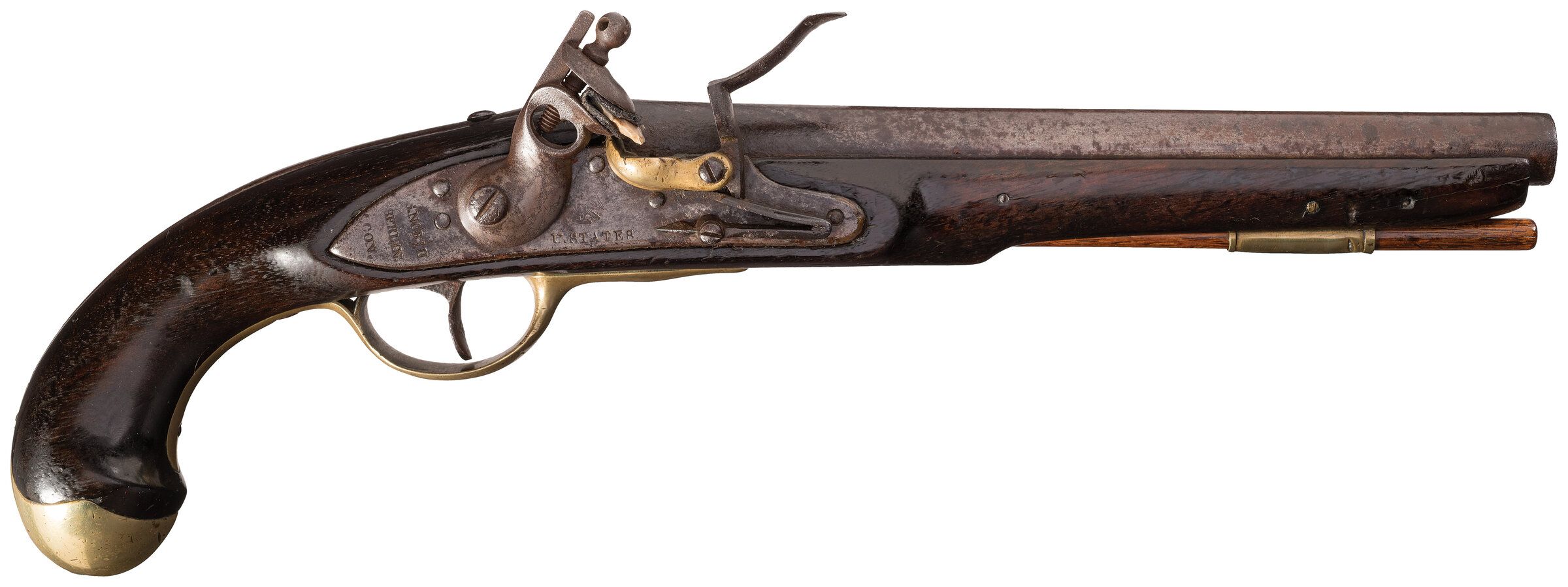 Documented War of 1812 U.S. Simeon North 1808 Navy Pistol | Rock Island ...