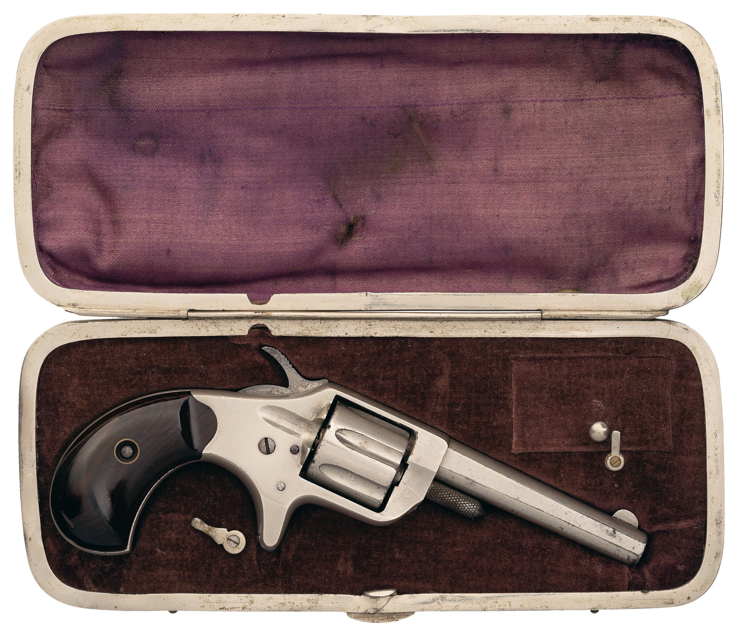 Cased Colt New Line .22 Acid Etched Panel Revolver | Rock Island Auction