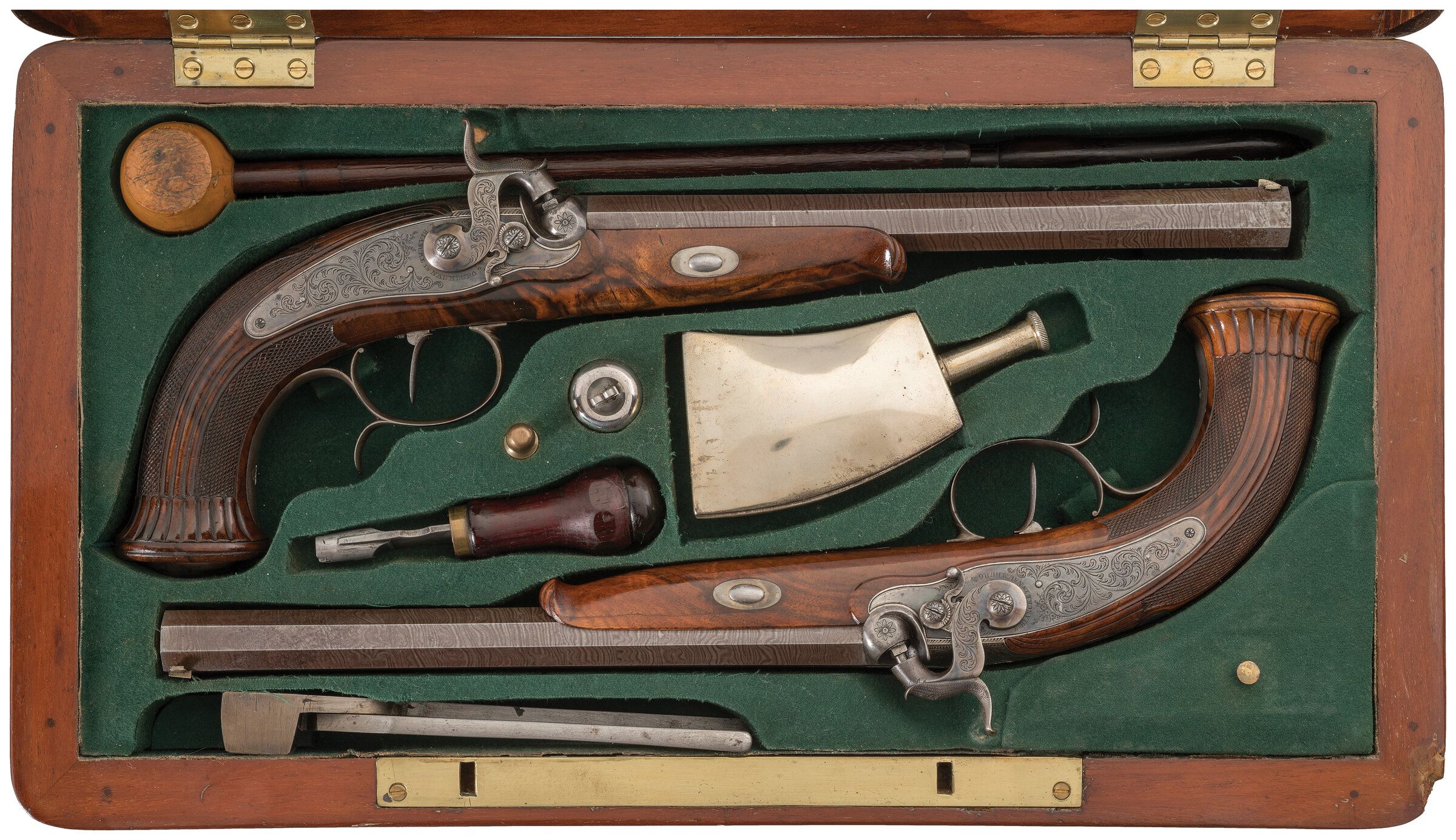 Cased Pair of Engraved German Blancke Dueling/Target Pistols | Rock ...
