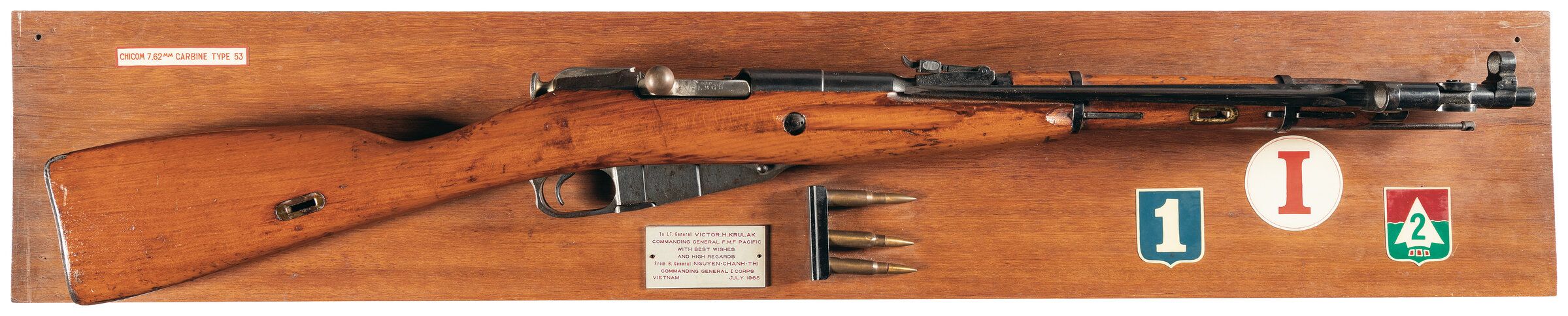 Chinese Type 53 Carbine Presented to Lt. Gen. Krulak | Rock Island Auction