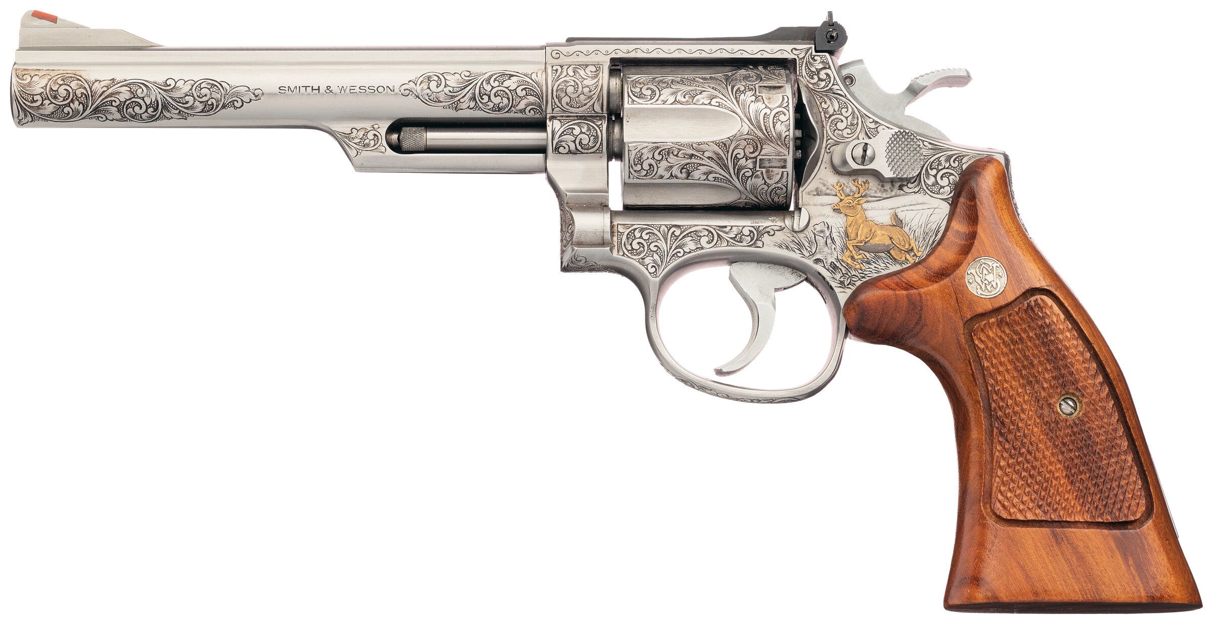 Angelo Bee Engraved and Gold Inlaid S&W Model 66-2 Revolver | Rock ...
