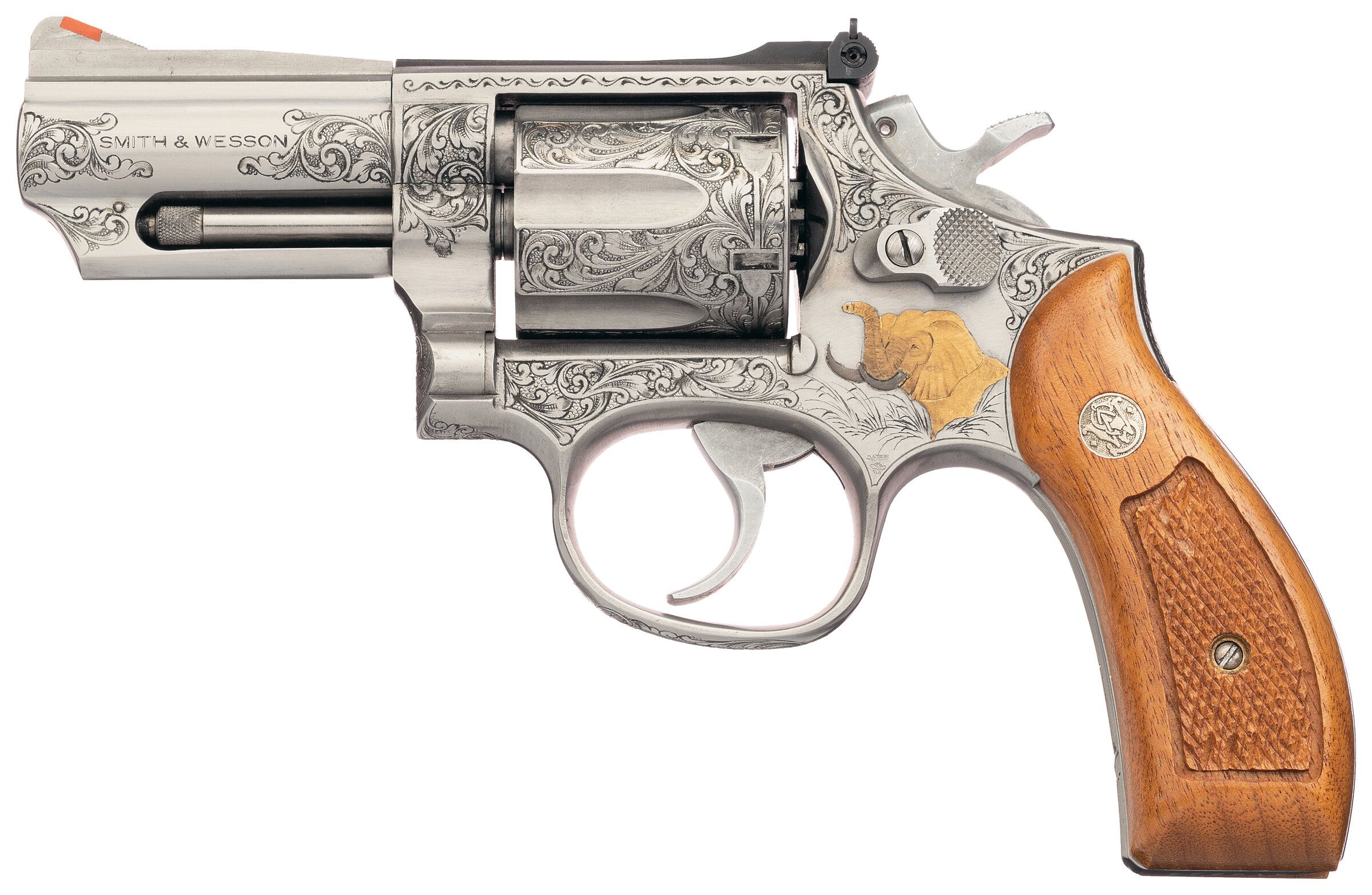 Angelo Bee Engraved and Gold Inlaid S&W Model 66-2 Revolver | Rock ...