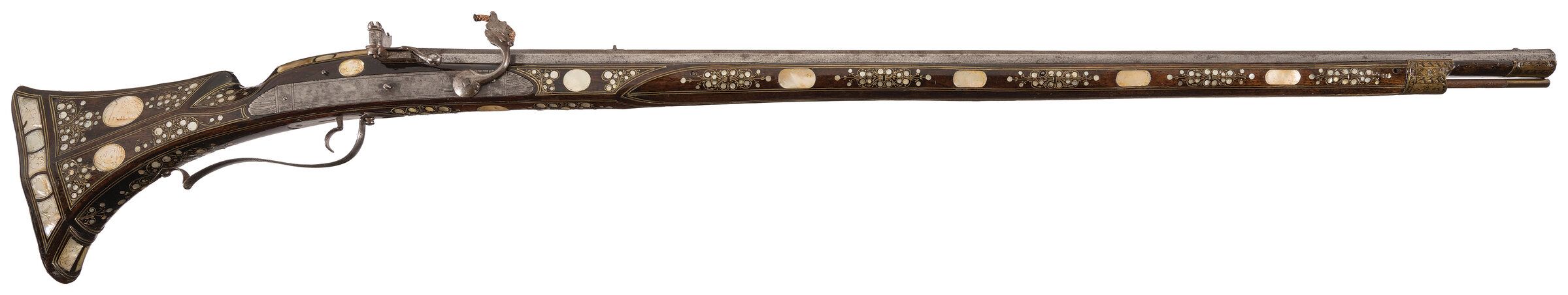 Ornate Dutch Matchlock Musket with Inlaid Stock | Rock Island Auction