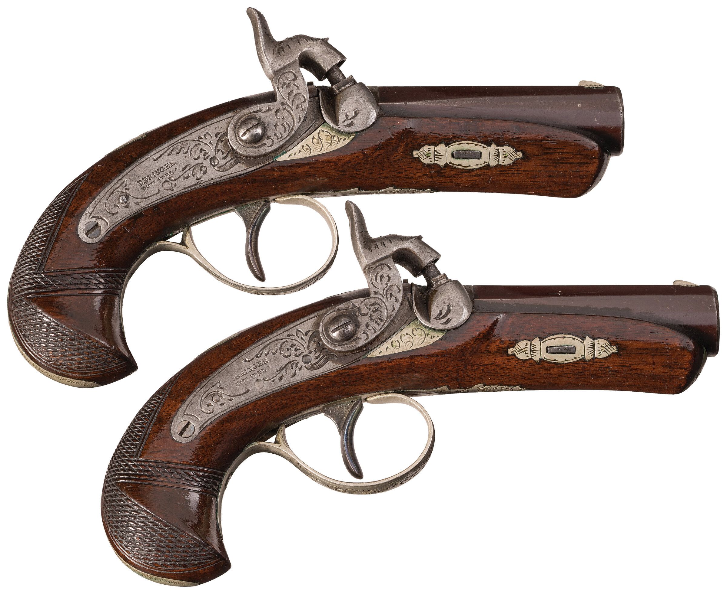Engraved and Inscribed Pair of Henry Deringer Pocket Pistols | Rock ...