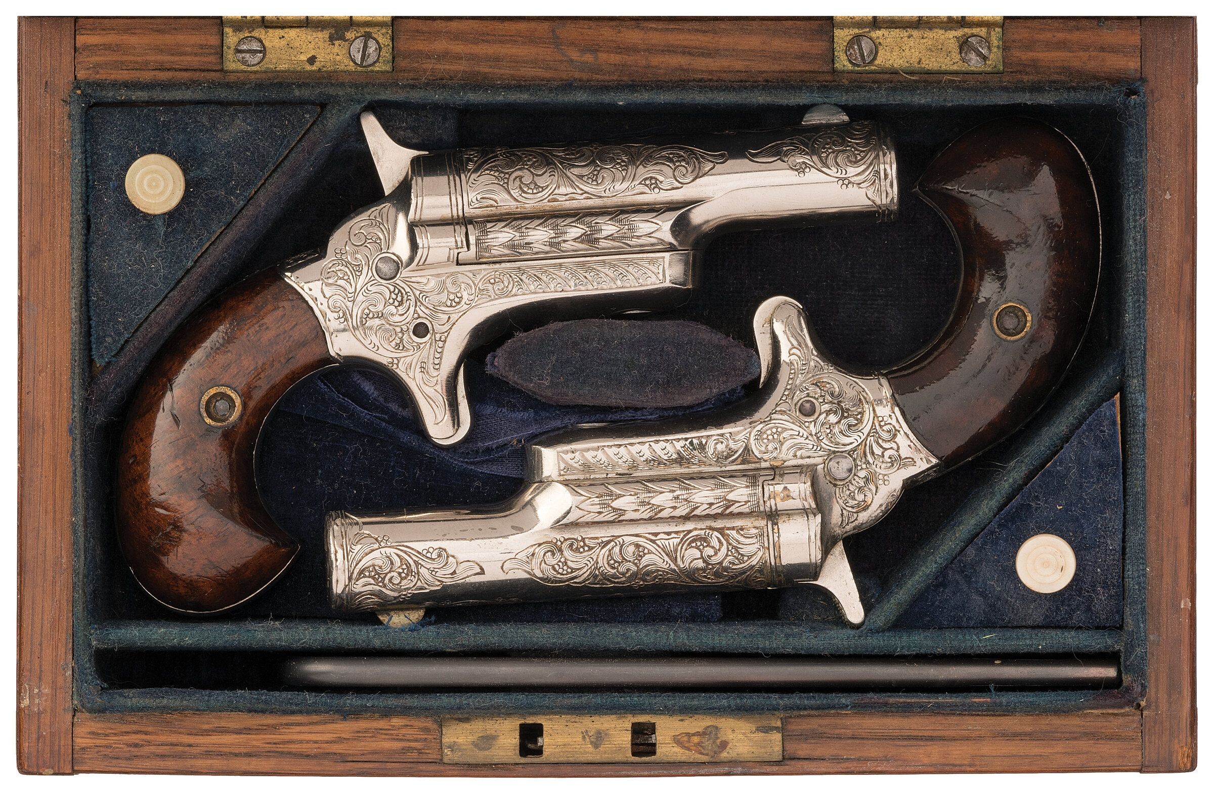 London Agency Cased Pair of Engraved Colt Third Model Derringers | Rock ...