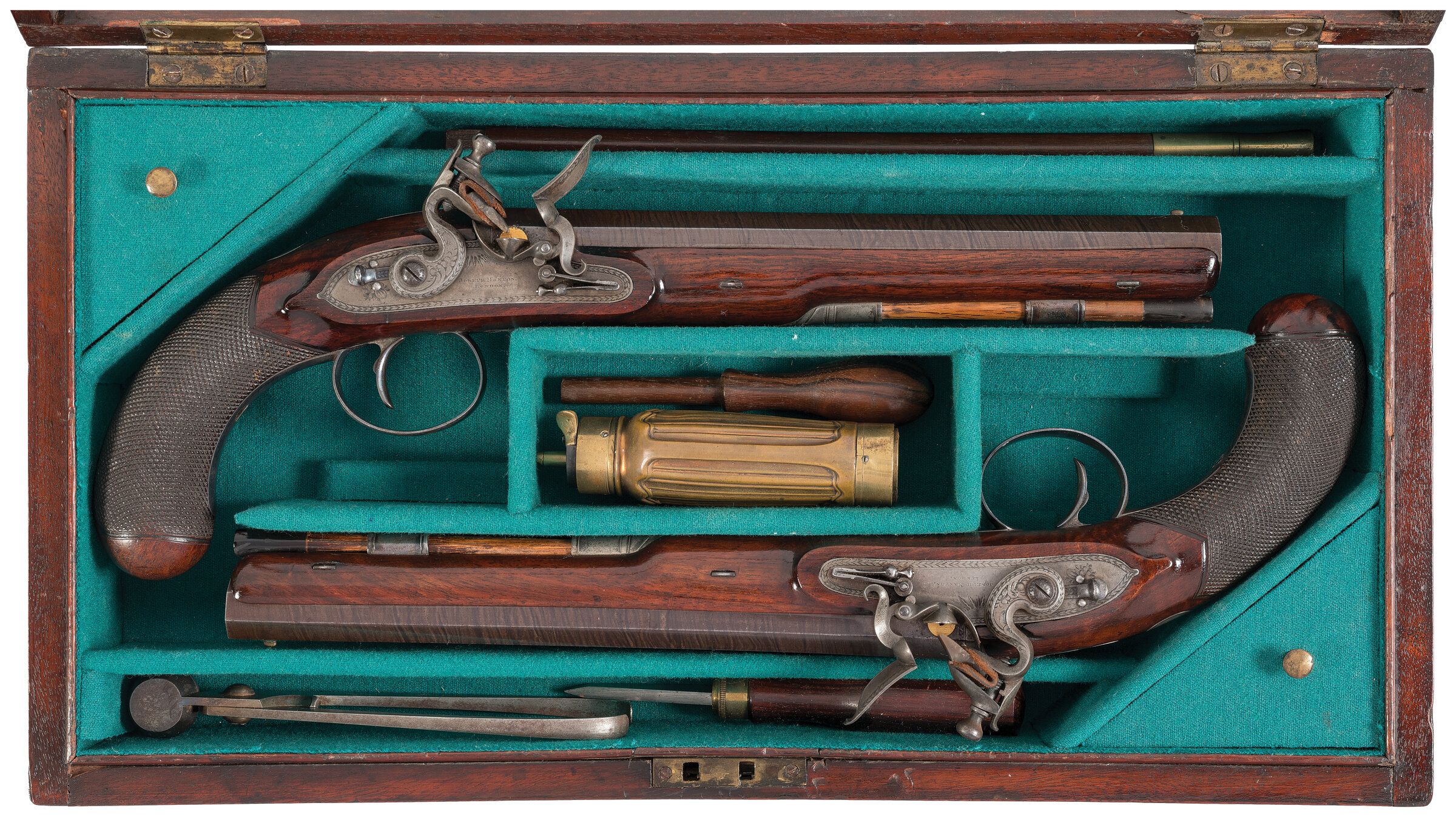 Cased Pair of Joseph Manton Flintlock Dueling Pistols | Rock Island Auction