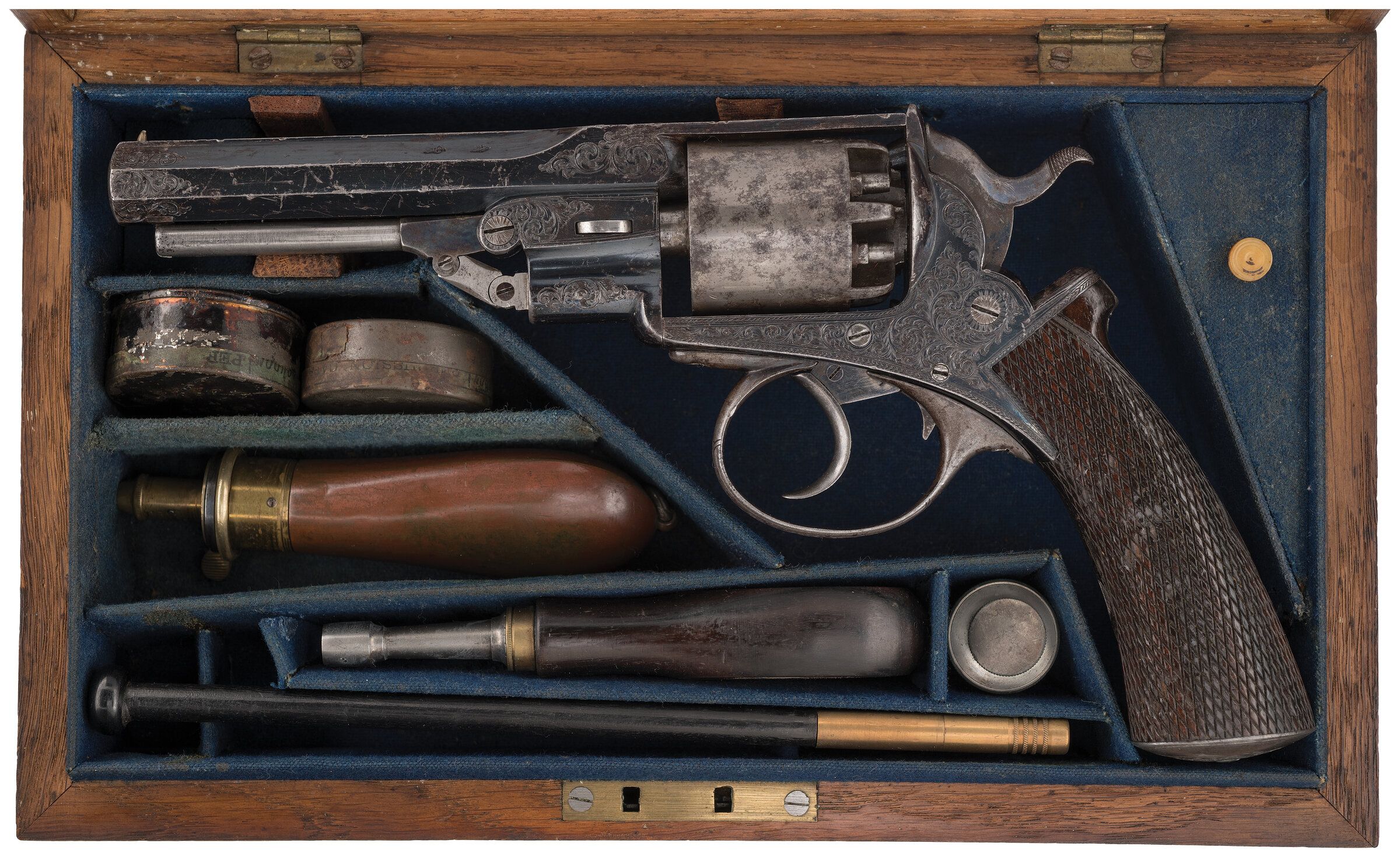 Cased Engraved Daw Patent Percussion Revolver | Rock Island Auction