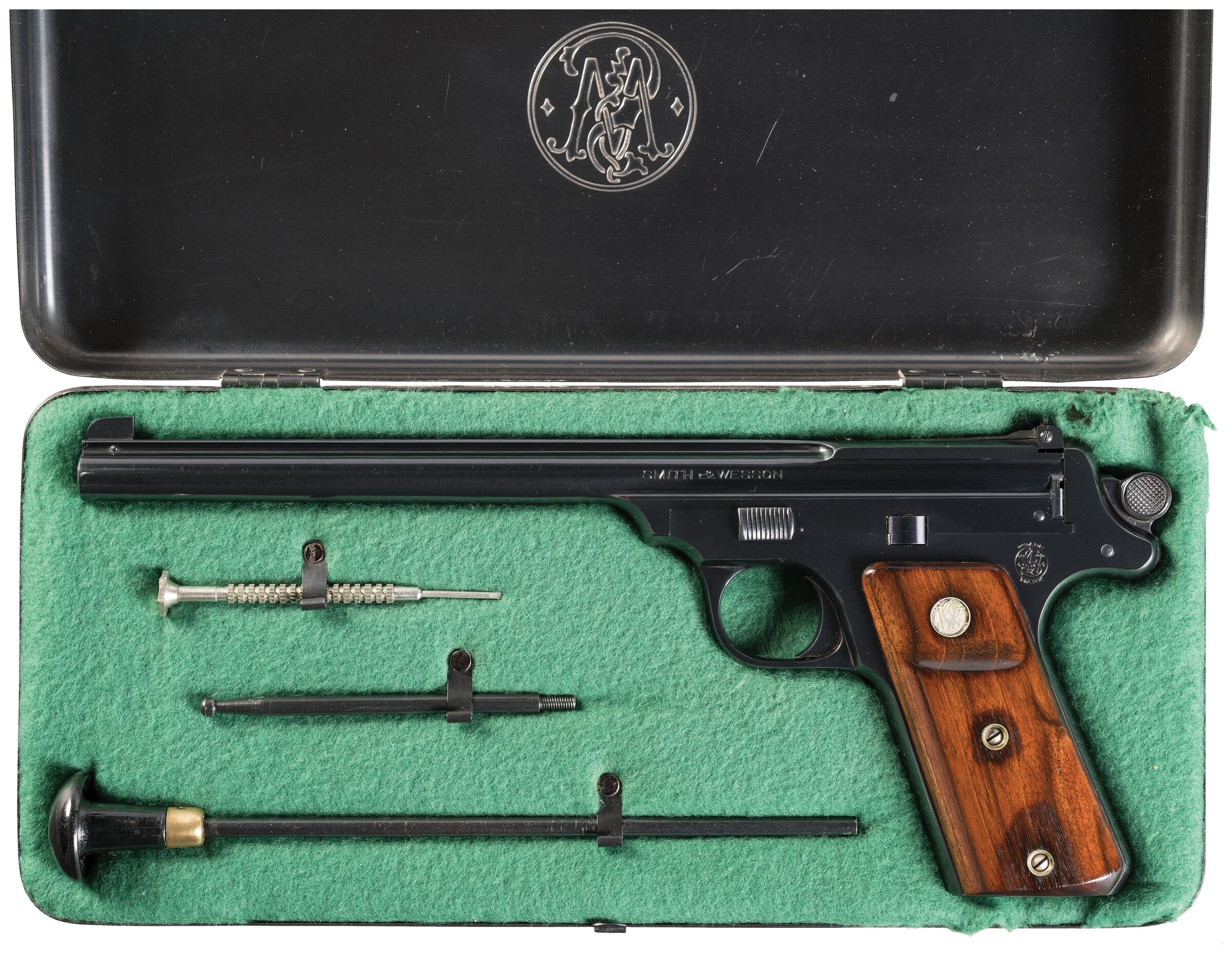 S&W "Straight Line Target" Single Shot Pistol with Metal Case | Rock ...