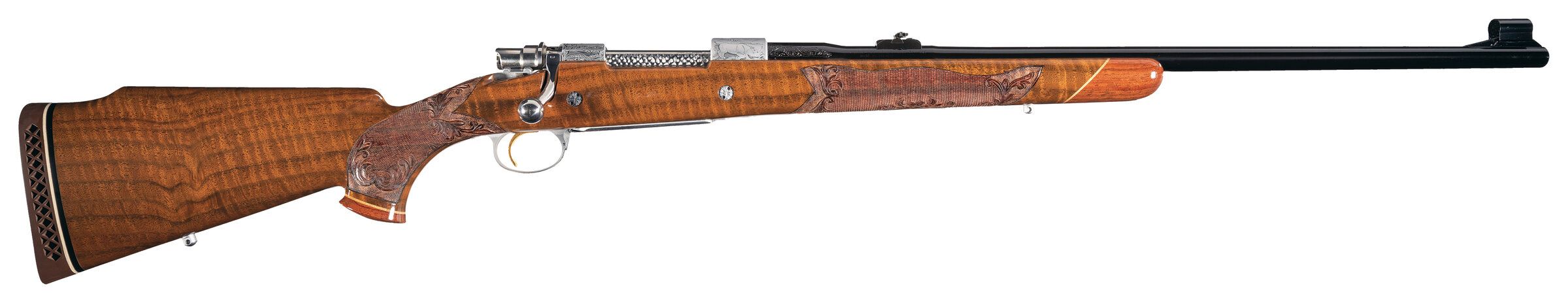 Engraved Belgian Browning Olympian Grade Bolt Action Rifle | Rock ...
