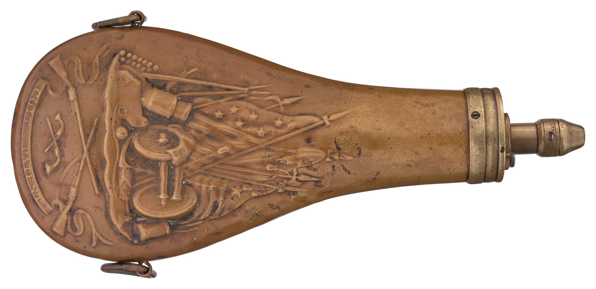 Pre-Civil War U.S. "W.A.T" Inspected Colt Dragoon Powder Flask | Rock ...