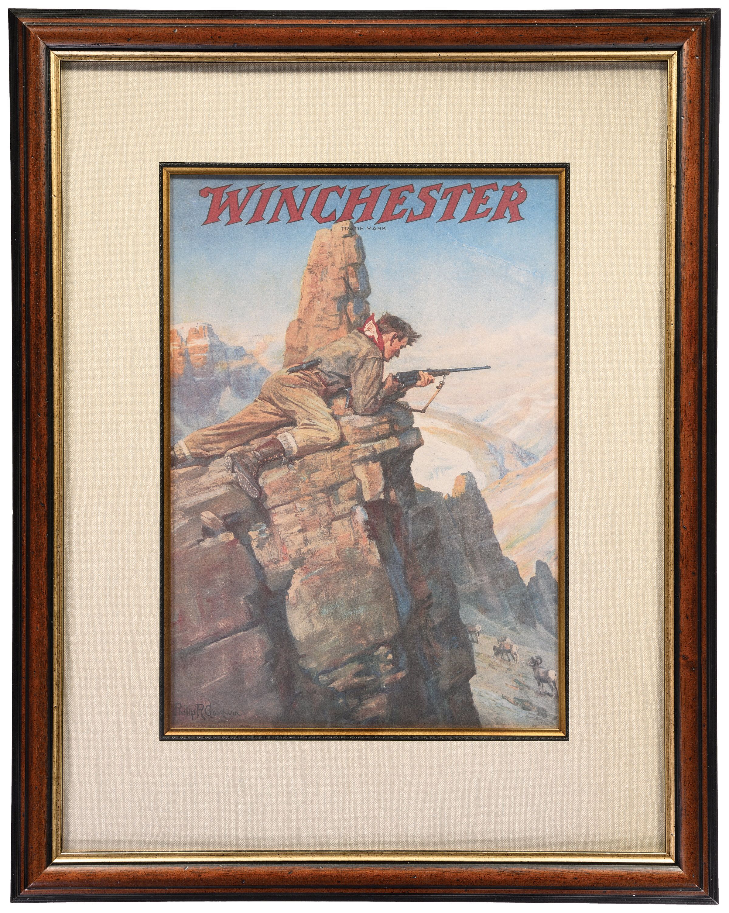Framed Winchester Advertising Print by Philip R. Goodwin | Rock Island ...