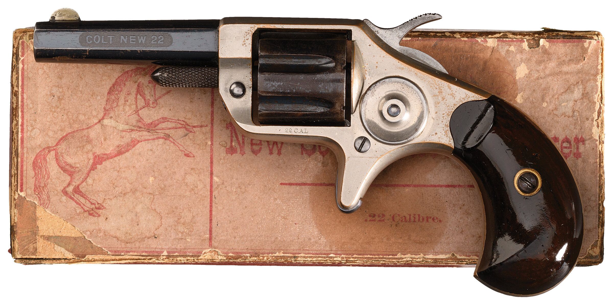 Colt New Line .22 Etched Panel Revolver with Scarce Factory Box | Rock ...