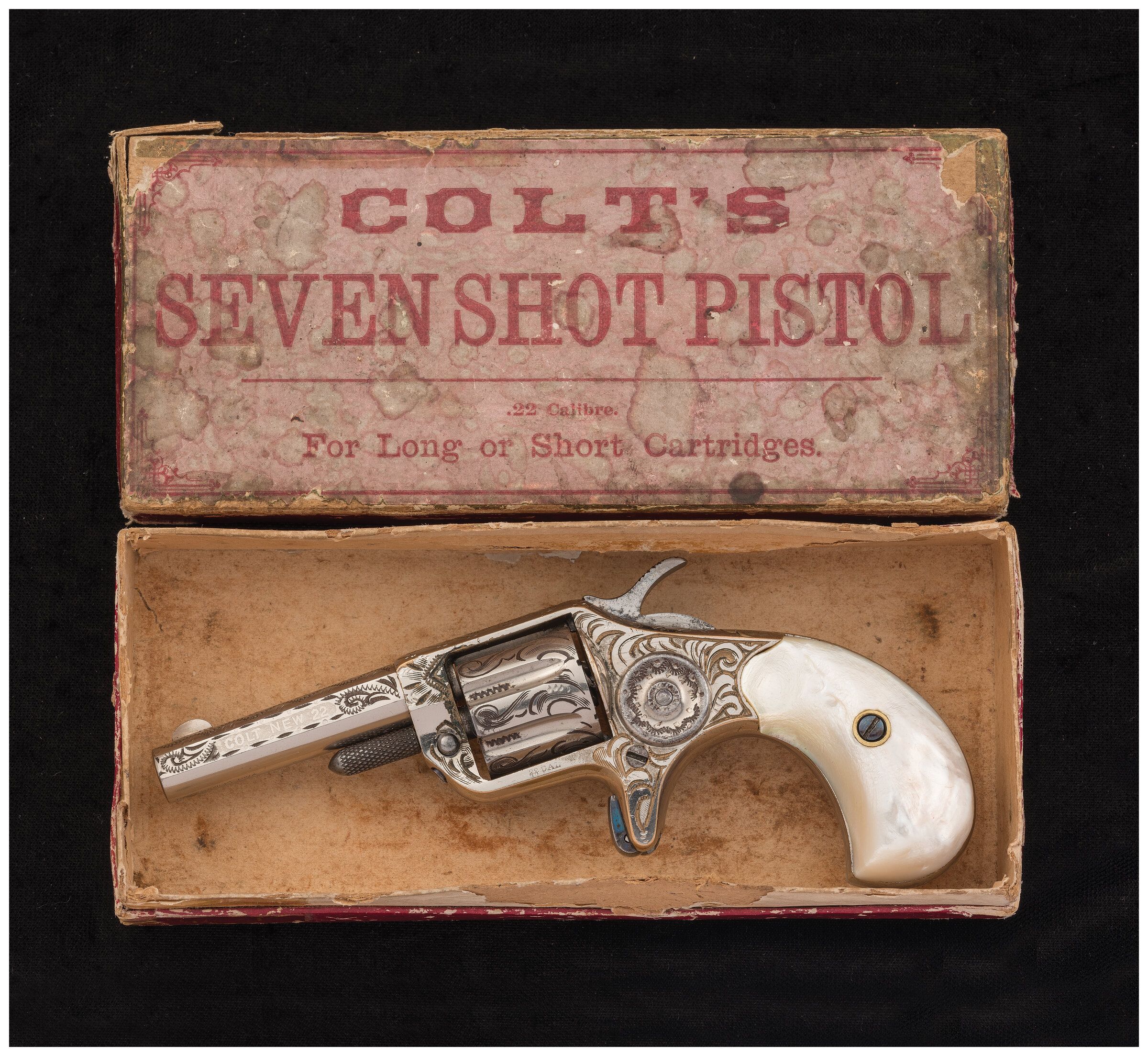 Factory Engraved Colt New Line .22 Revolver with Pearl Grips | Rock ...