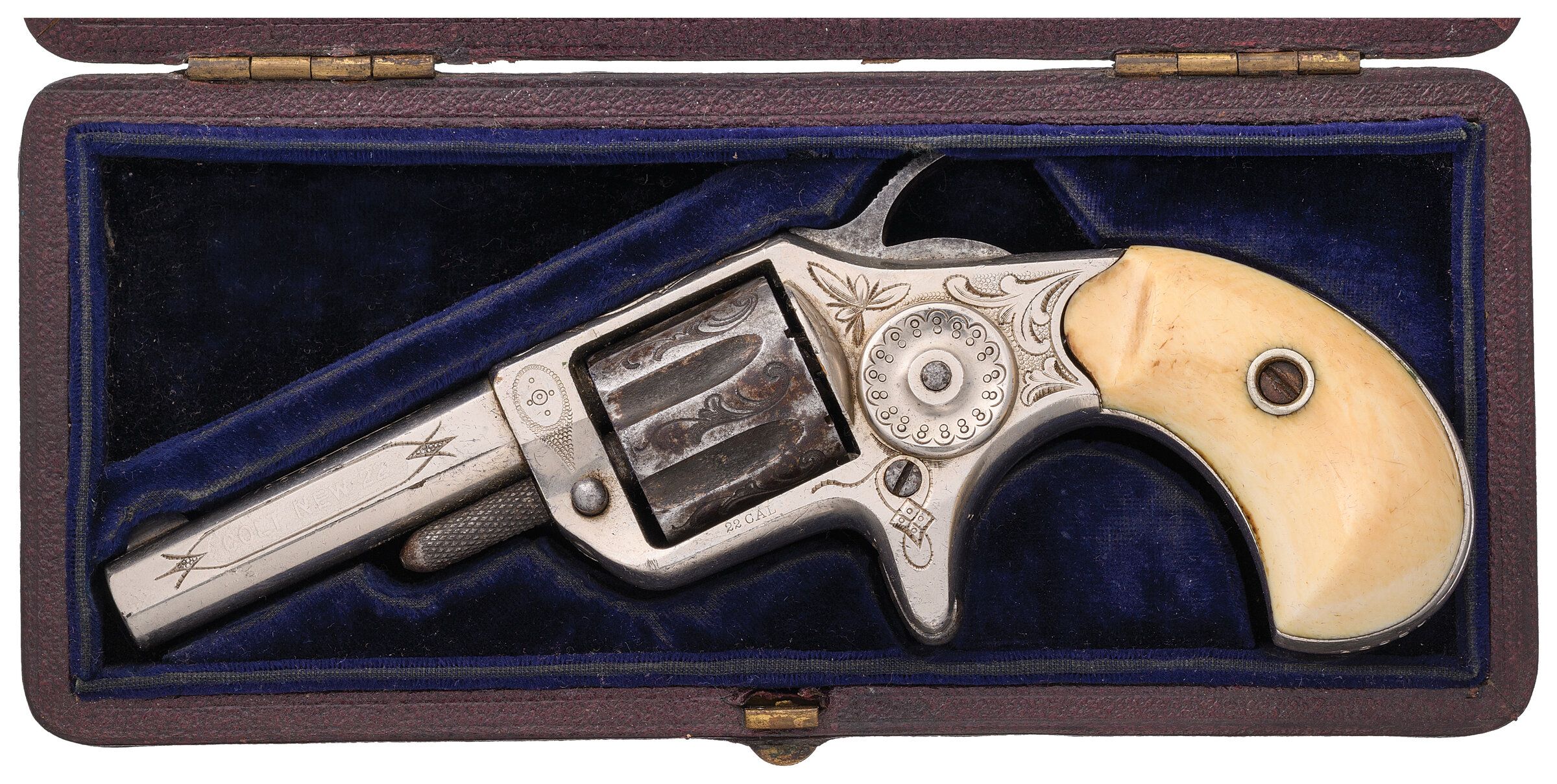 London Agency Cased Retailer Engraved Colt New Line .22 Revolver | Rock ...