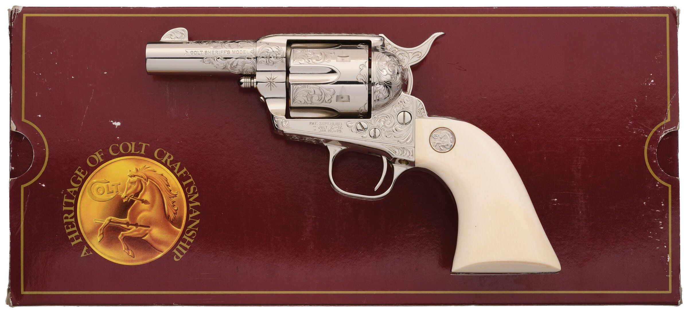 John Adams Engraved Colt 3rd Gen Sheriff's Model Revolver | Rock Island ...