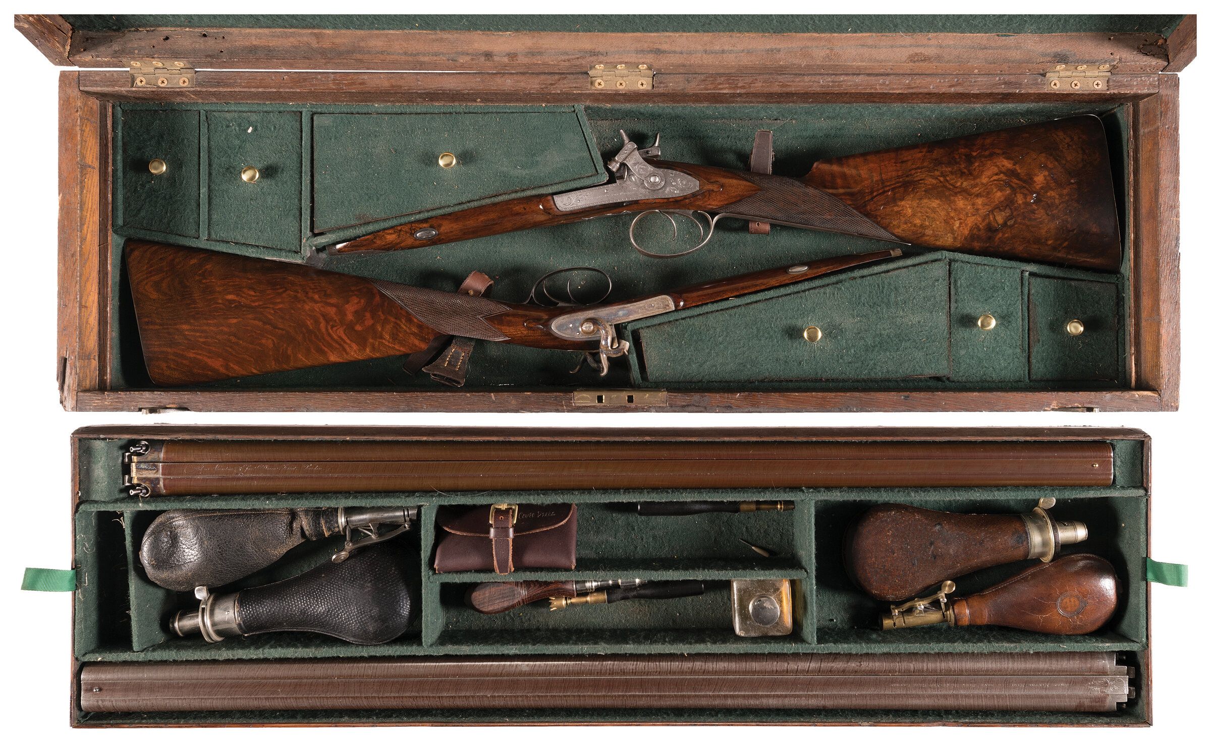 Cased Set of Manton Double Barrel Percussion Shotguns | Rock Island Auction