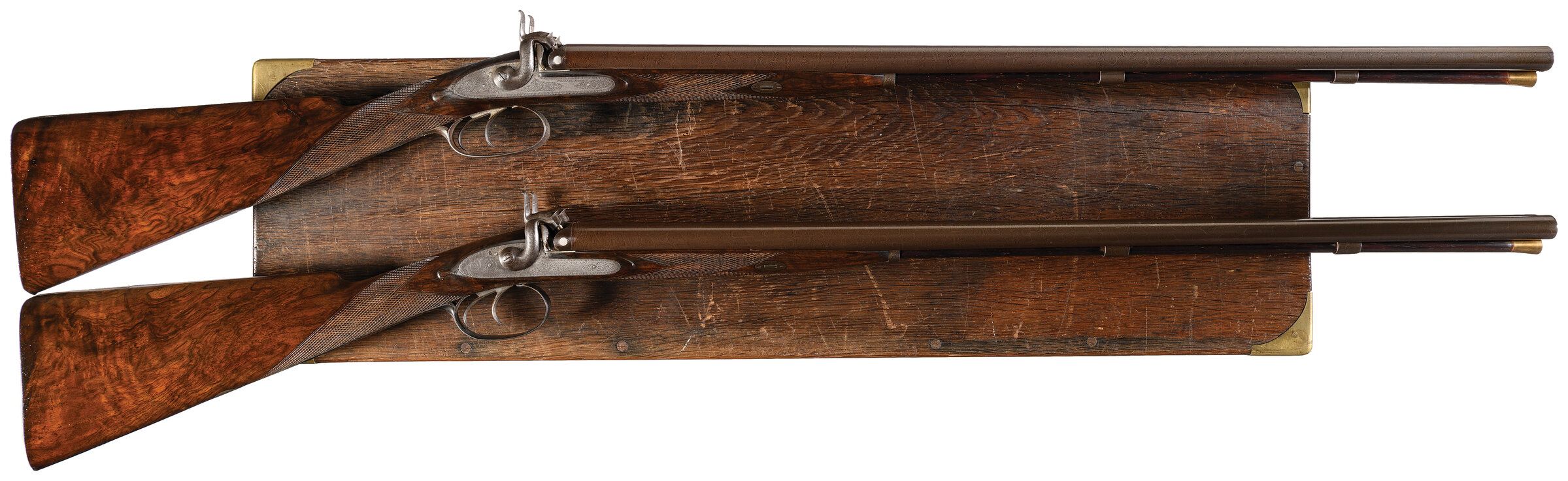 Pair Thomas Boss Double Barrel Percussion Shotguns | Rock Island Auction