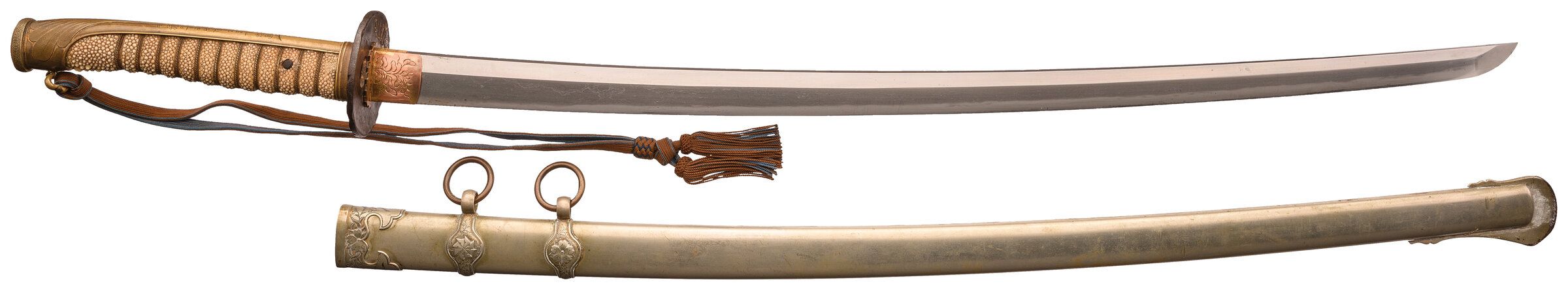 Signed Japanese Sword, Kyu Gunto Pattern Fittings | Rock Island Auction