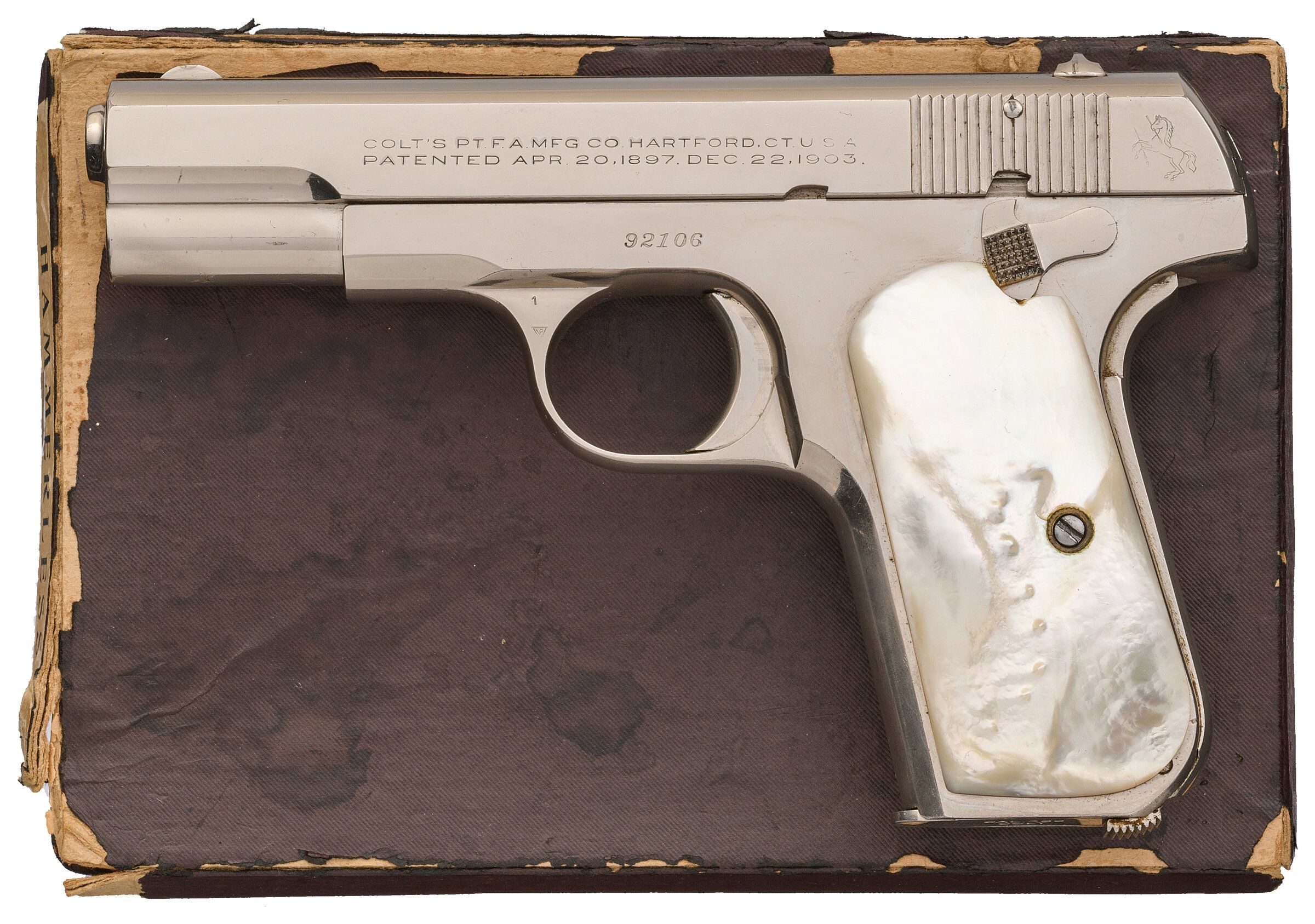 Colt Model 1908 Pocket Hammerless Pistol with Pearl Grips | Rock Island ...