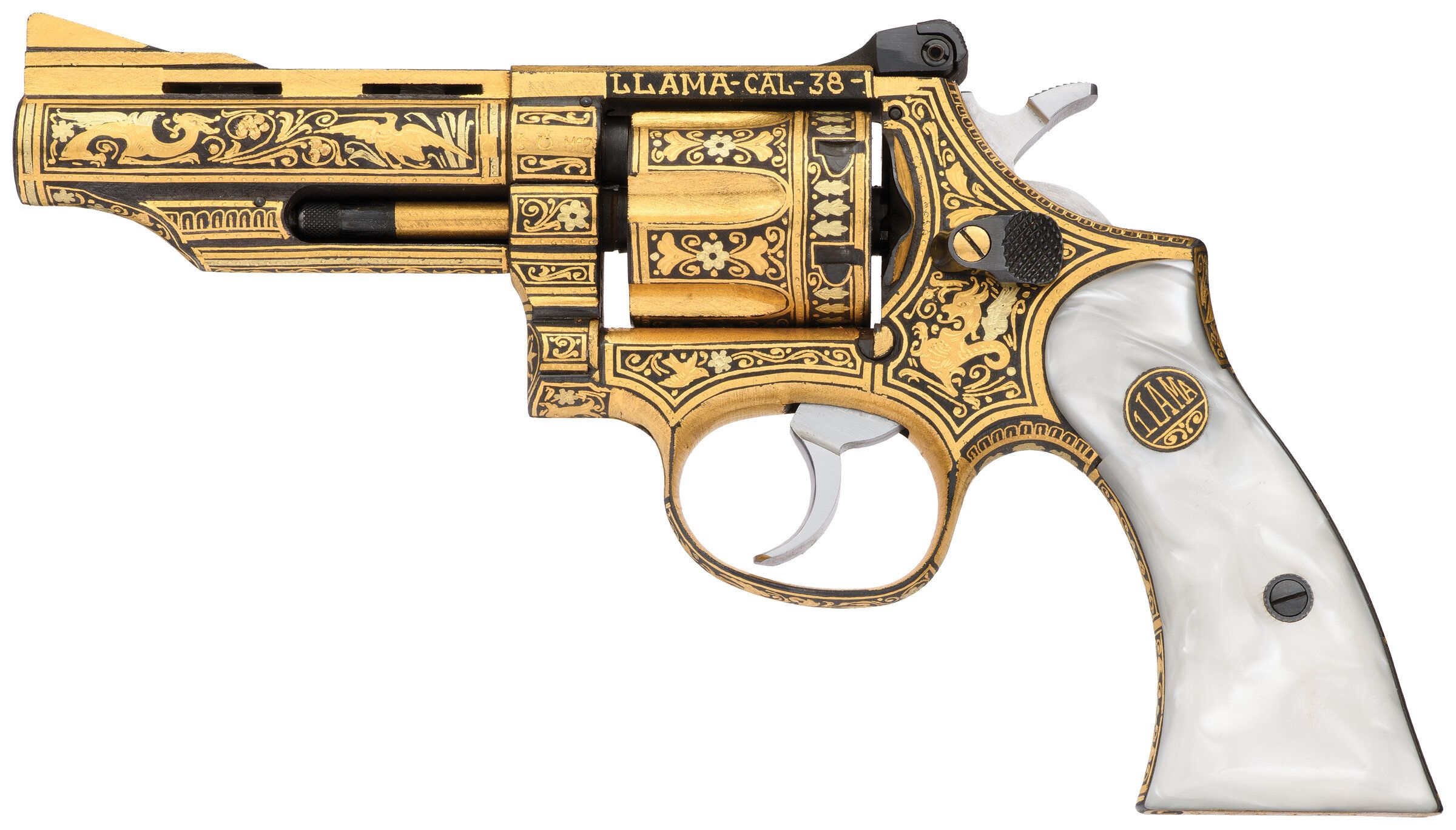 Gold Damascened Llama Revolver Attributed to Saddam Hussein | Rock ...