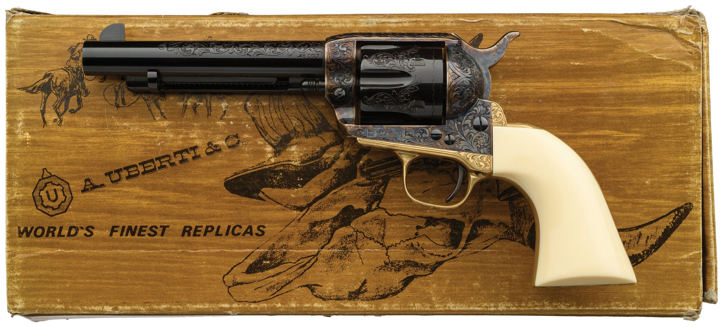 Engraved Uberti Regulator Single Action Revolver with Box | Rock Island ...
