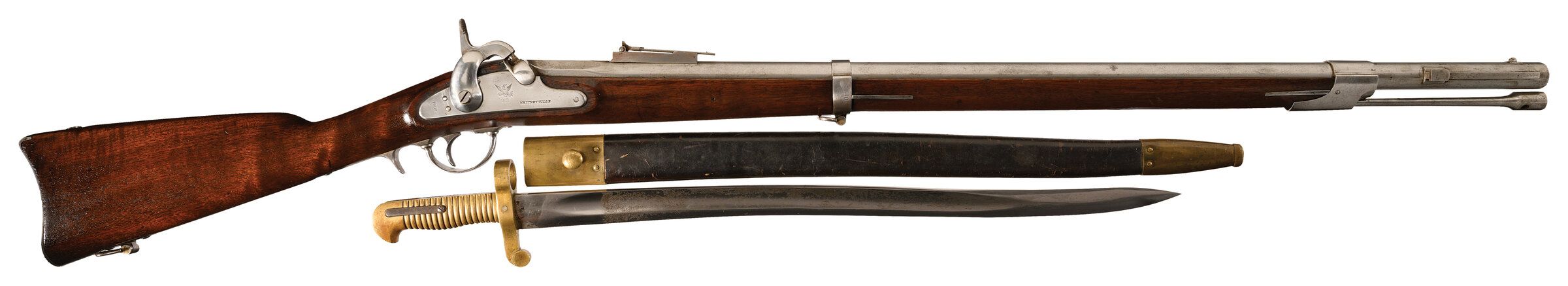 Civil War U.S. Whitney 1861 "Plymouth" Navy Rifle with Bayonet | Rock ...