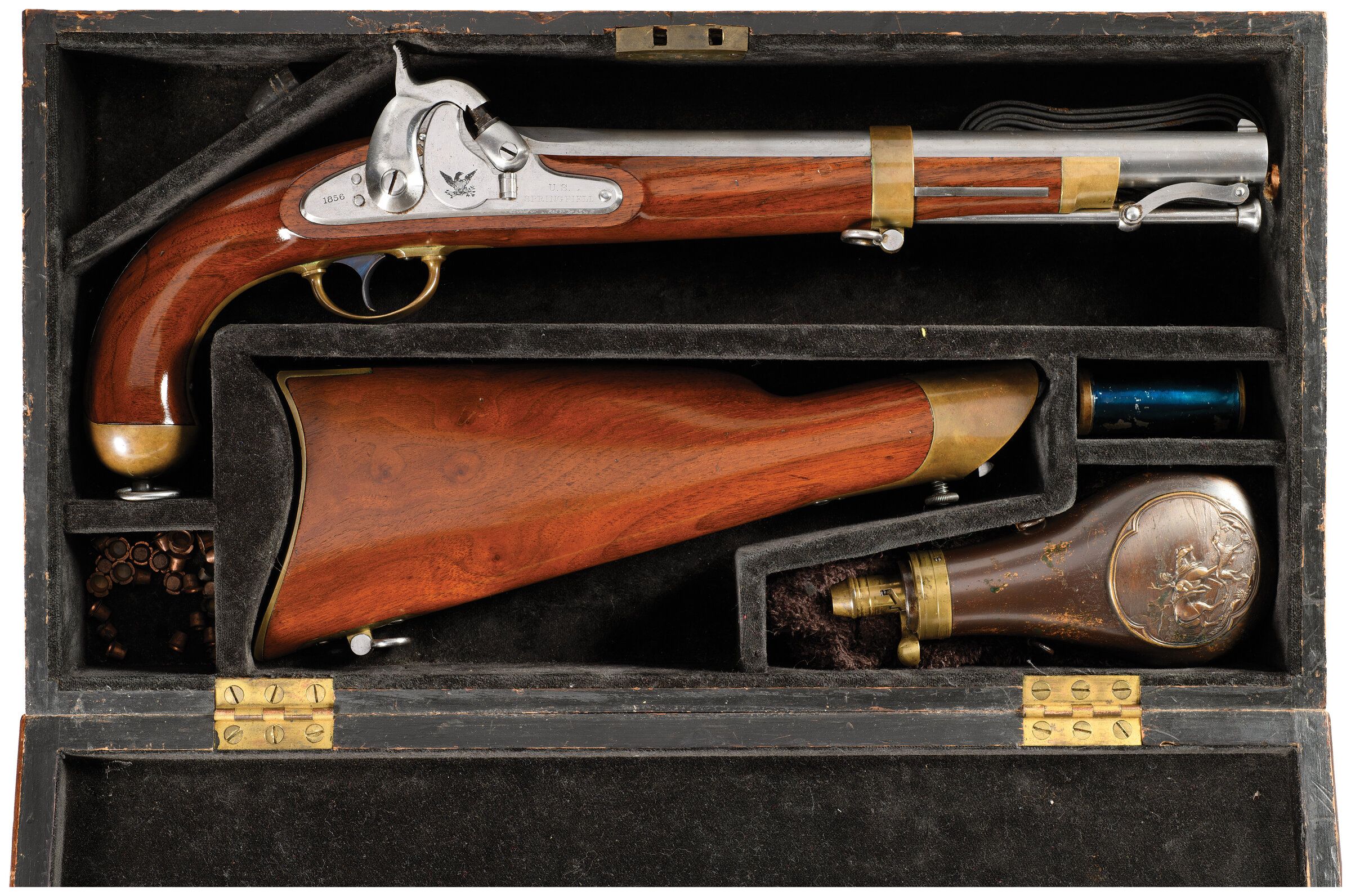 Cased U.S. Springfield Model 1855 Pistol-Carbine with Stock | Rock ...