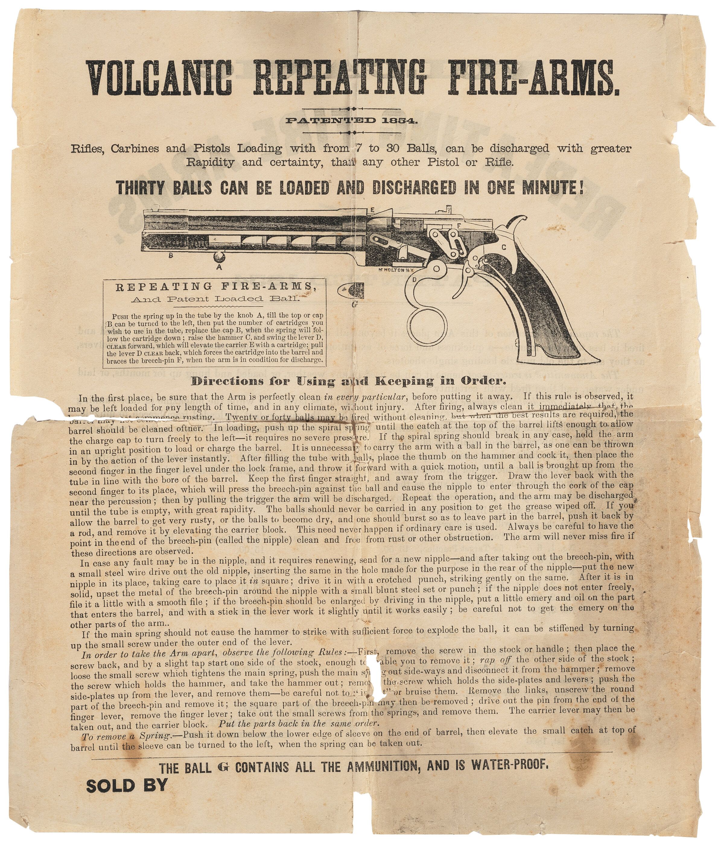 Volcanic Repeating Arms Advertising Poster | Rock Island Auction