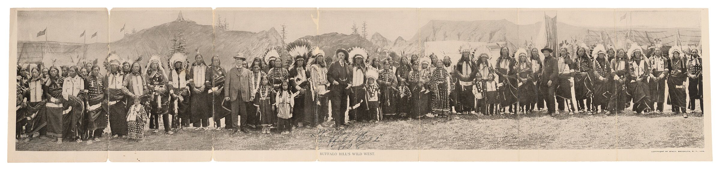 Buffalo Bill Signed Out Panoramic Group Portrait | Rock Island Auction