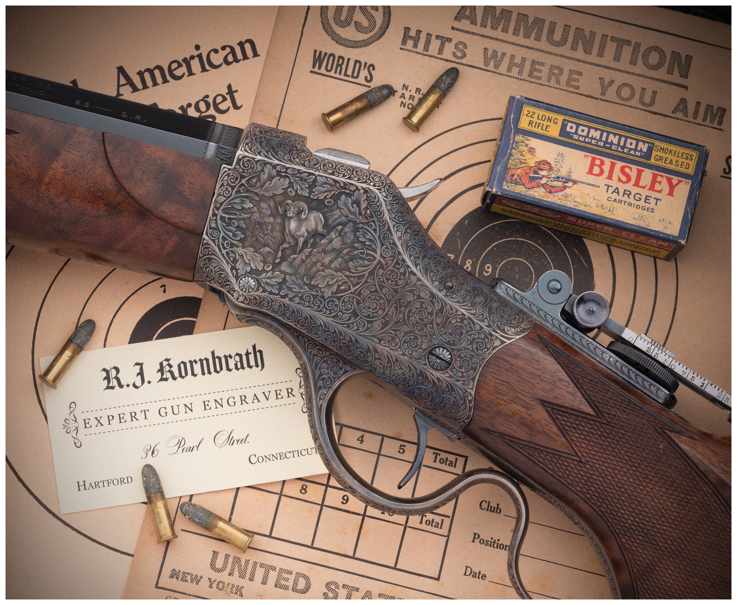 Kornbrath Engraved John Oberlies Winchester Model 1885 Rifle | Rock ...