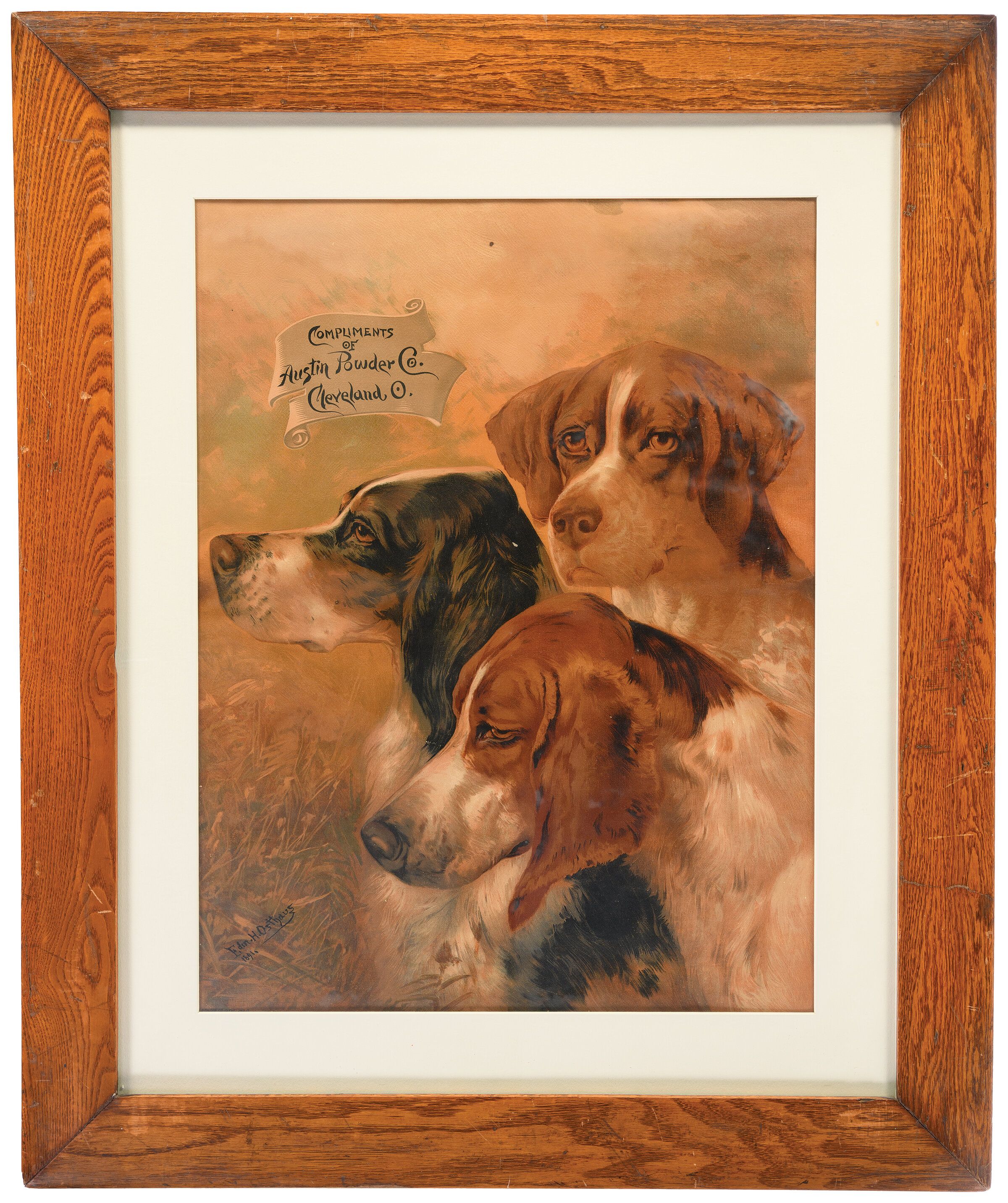Framed Austin Powder Company Poster Dated 1891 by Osthaus | Rock Island ...