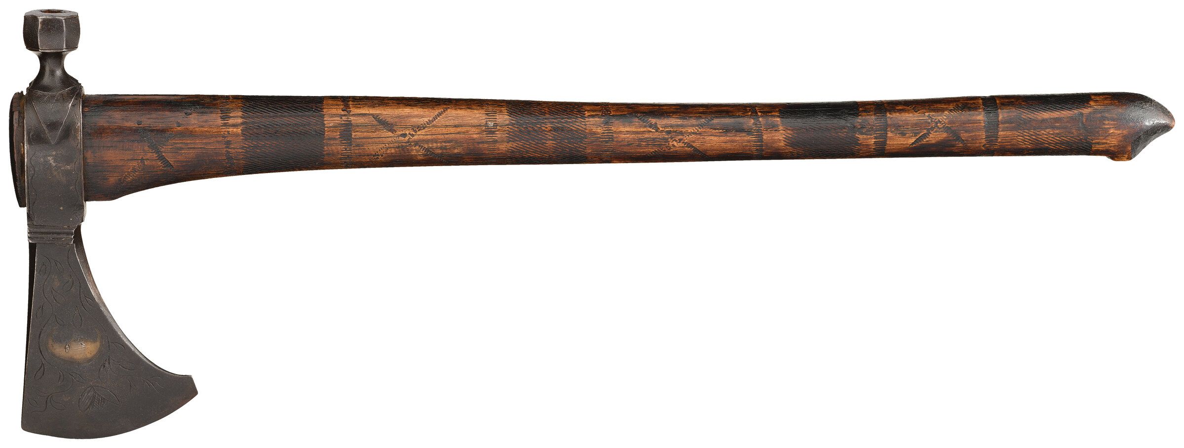 Engraved Inlaid "Liberty" Marked "Rifle Barrel" Pipe Tomahawk | Rock ...