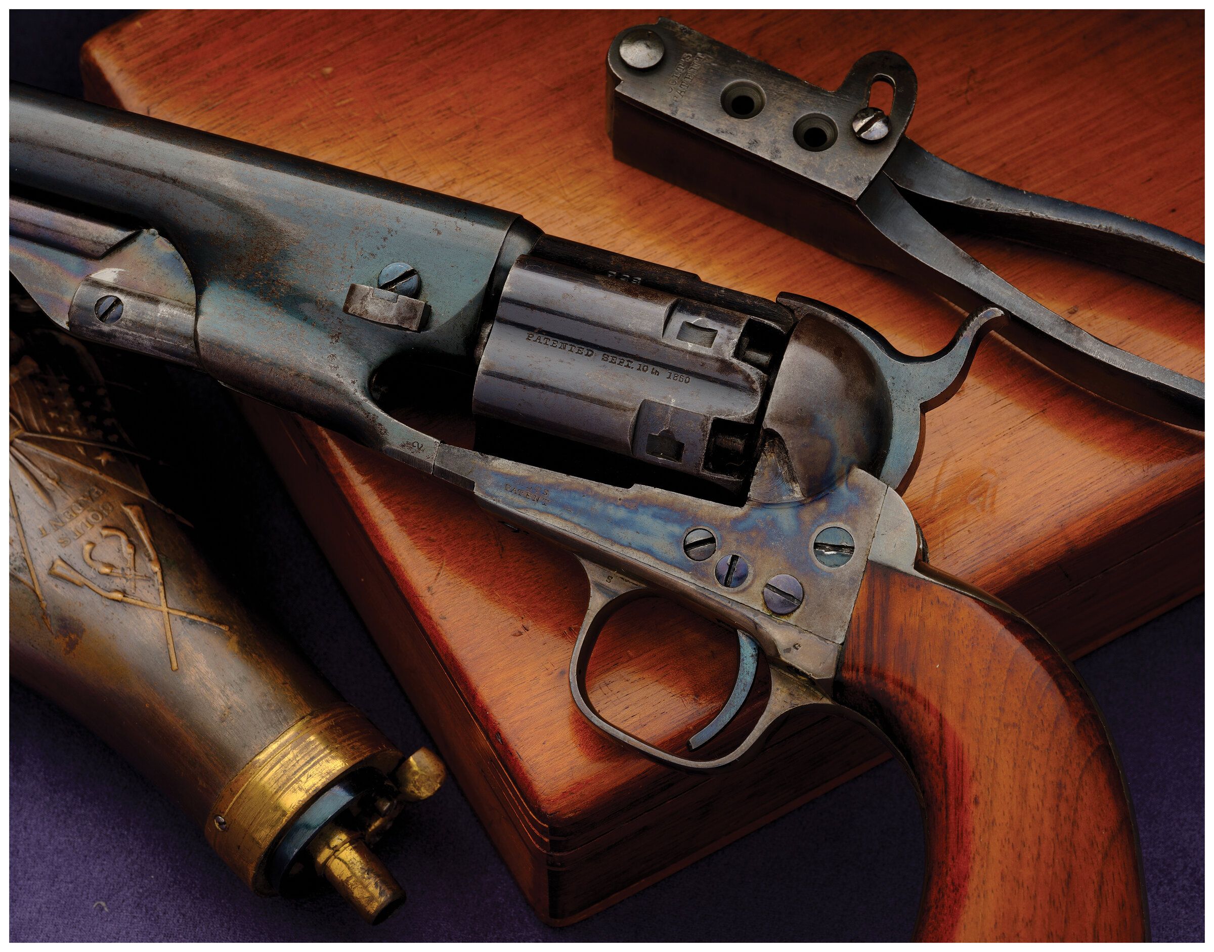 Cased Three-Digit Fluted Cylinder Colt Model 1860 Army Revolver | Rock ...