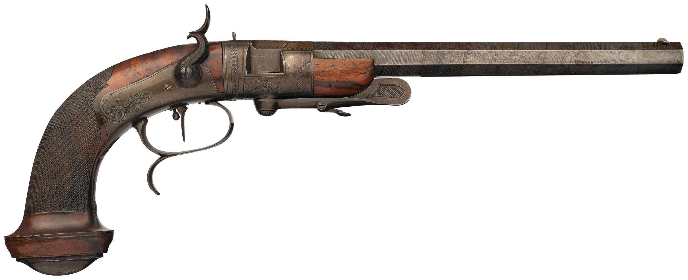 Engraved Beringer System Breech Loading Pistol | Rock Island Auction