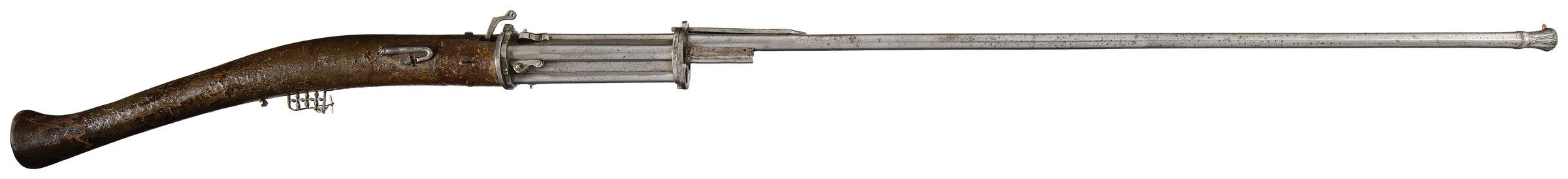 Indian Four-Shot Revolving Matchlock Musket with Painted Stock | Rock ...