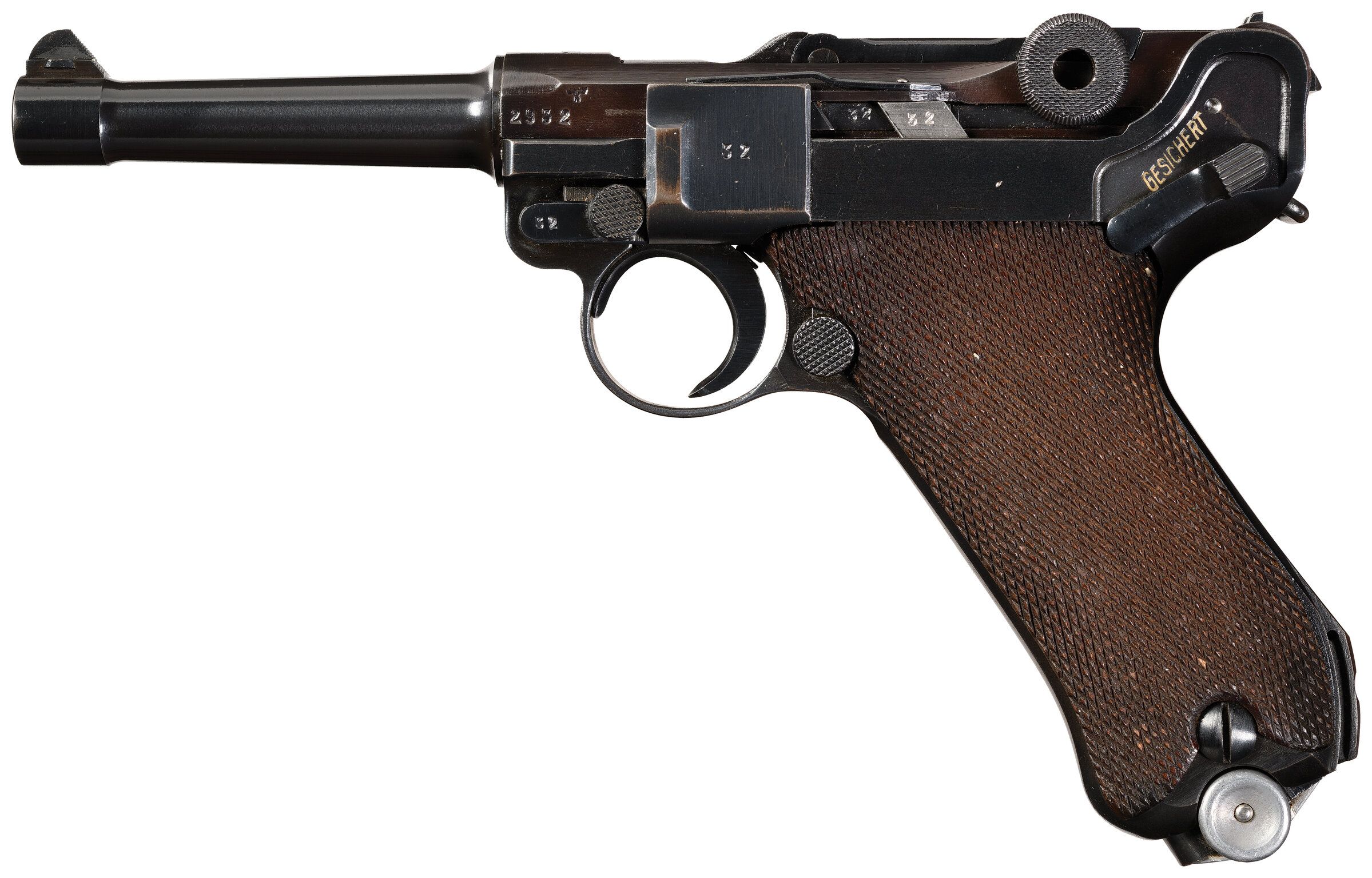 German 1942 Police Mauser Banner P.08 Luger Pistol Rig | Rock Island ...