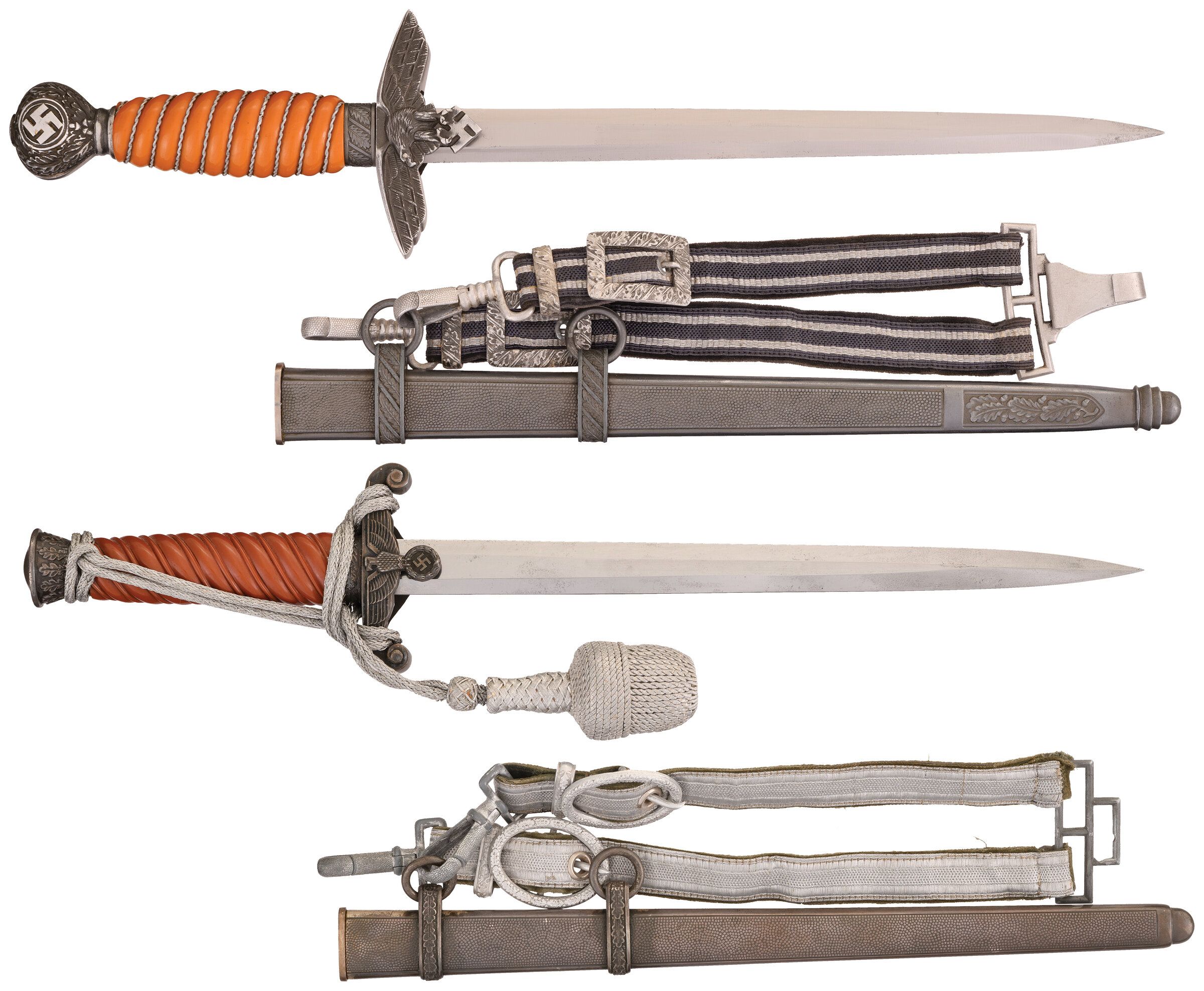 Two German Dress Daggers with Sheaths and Hangers | Rock Island Auction