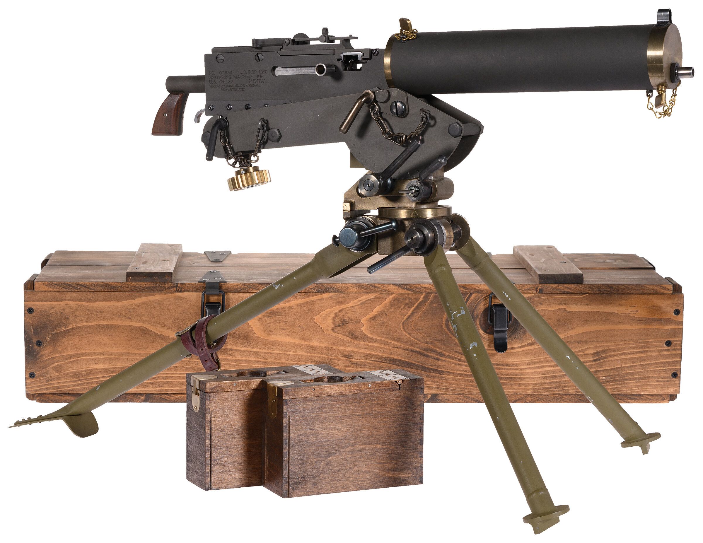 L W Collins Miniature Semi-Auto Copy of 1917A1 Machine Gun | Rock ...