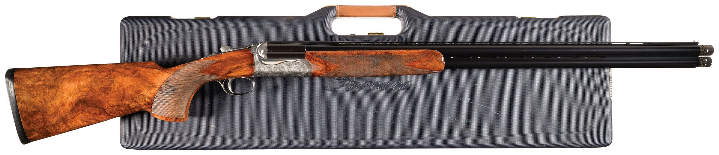 A. Bulino Engraved Famars Excalibur Sporting Over/Under Shotgun | Rock ...