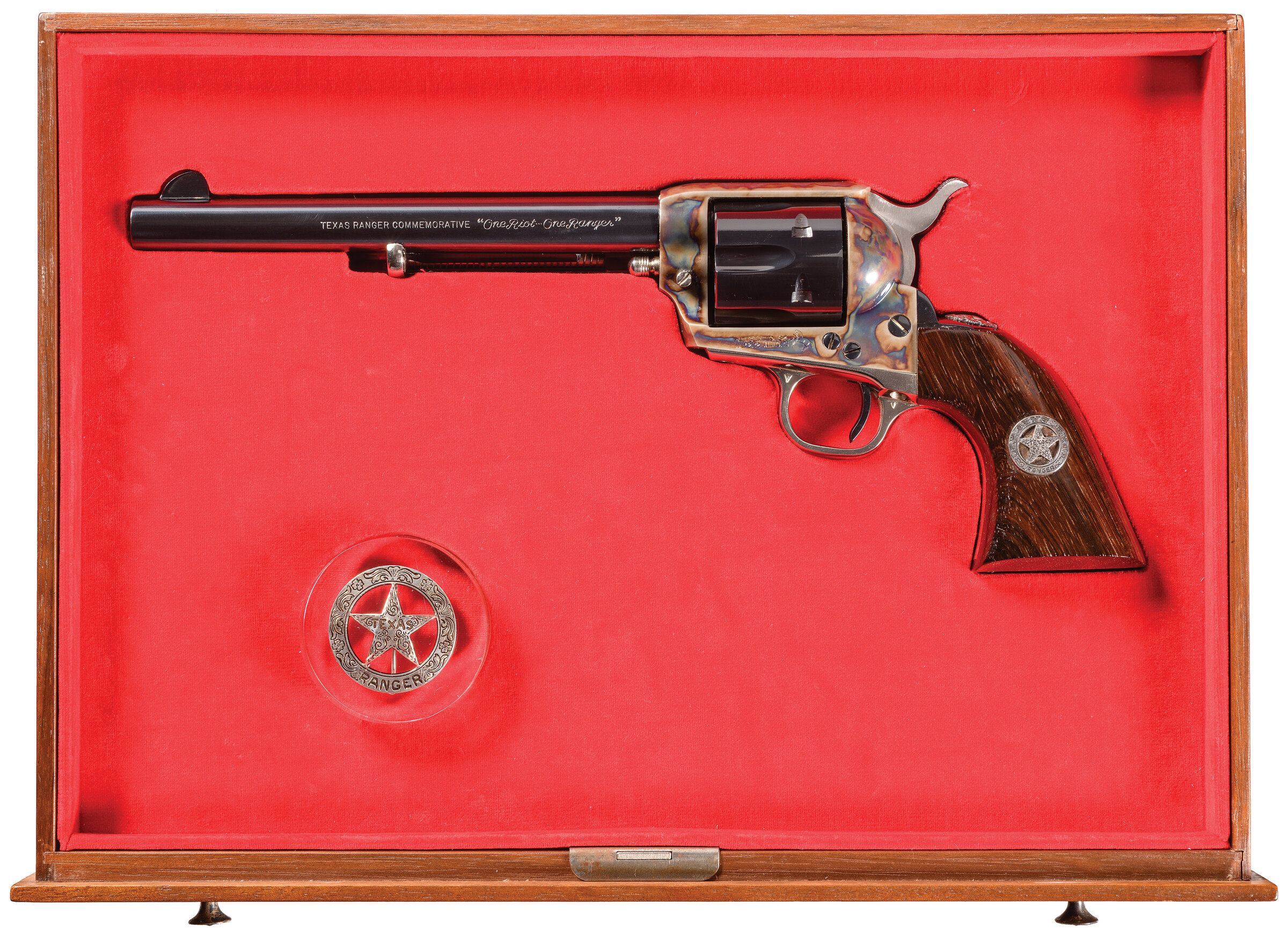 Cased Colt Texas Ranger Commemorative Single Action Revolver | Rock ...