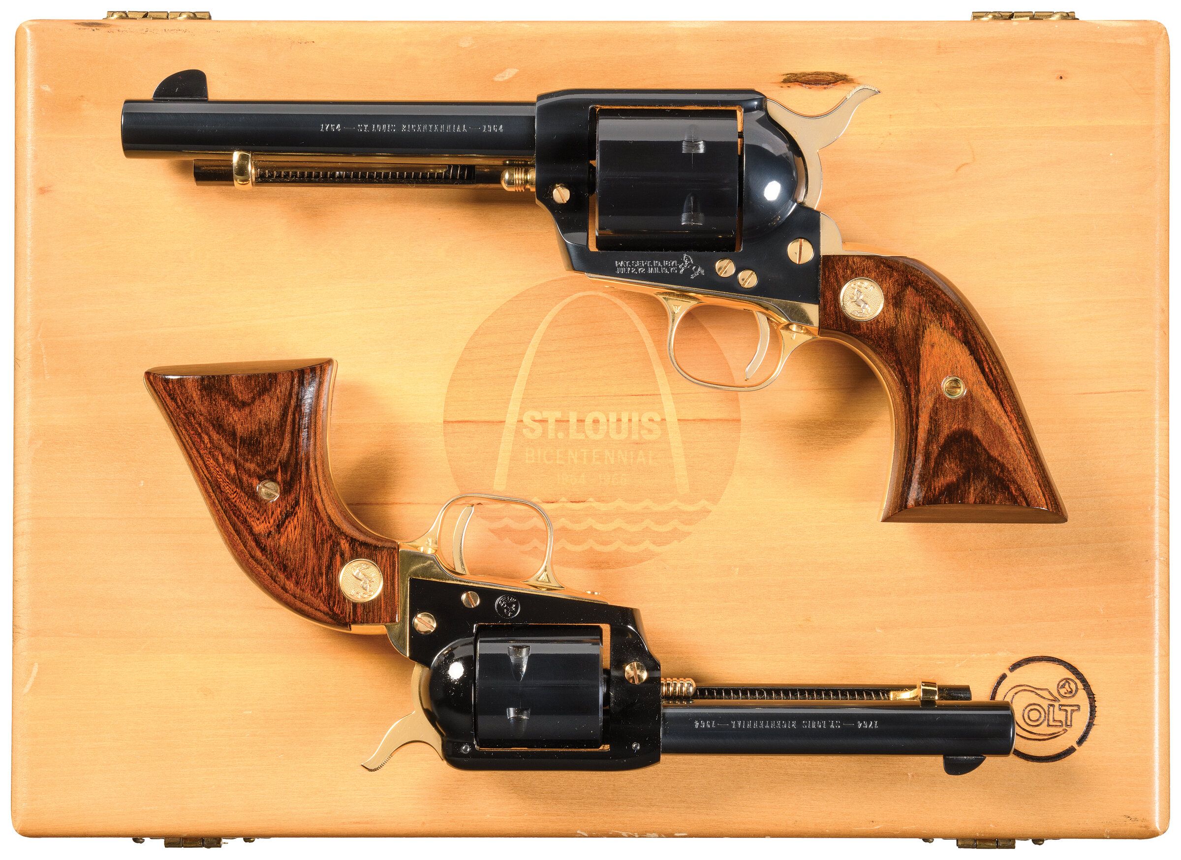 Cased Pair of Colt St. Louis Bicentennial Single Action Revolver | Rock ...