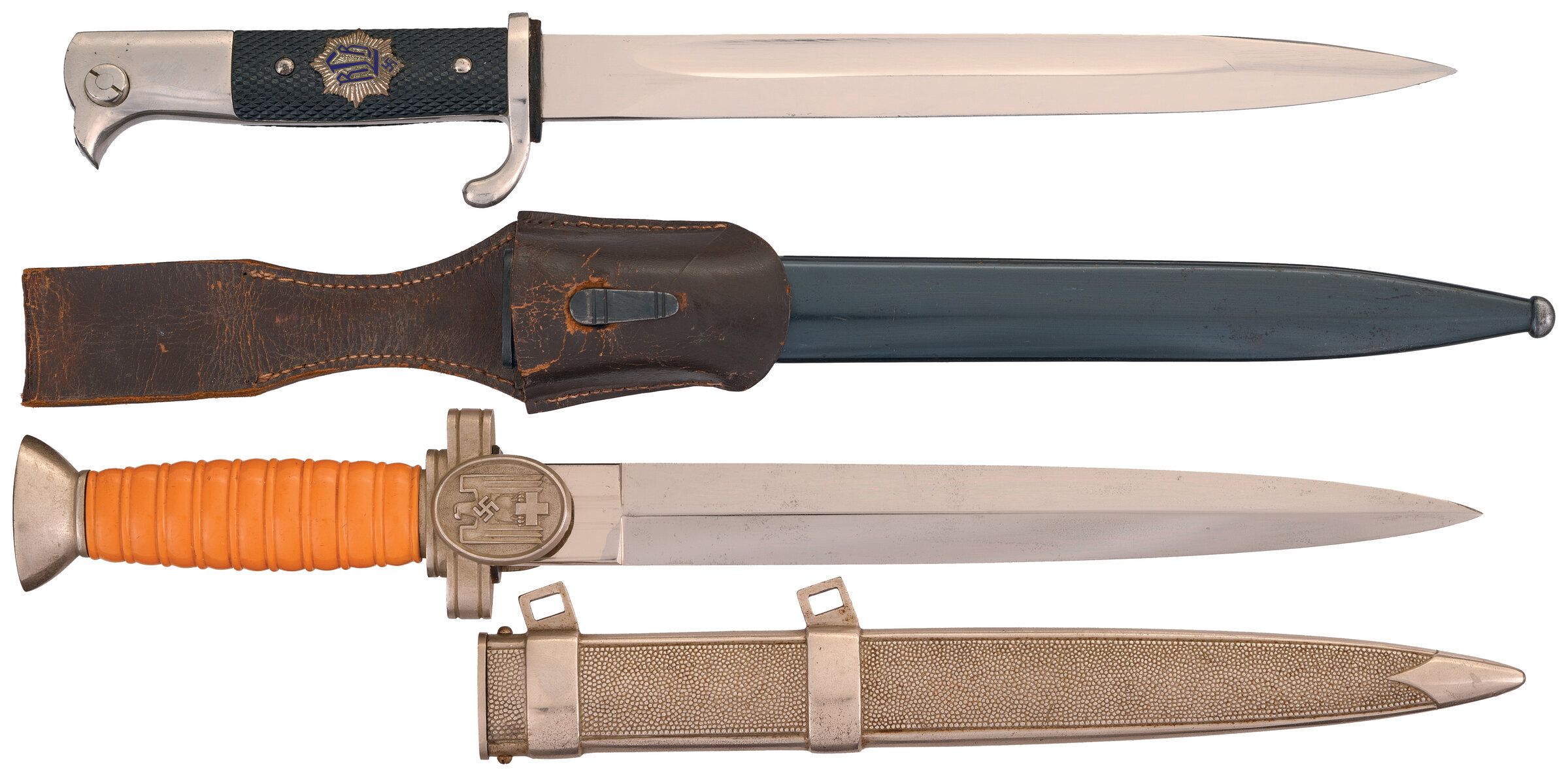German Red Cross Dagger and RLB Dress Bayonet with Scabbards | Rock ...