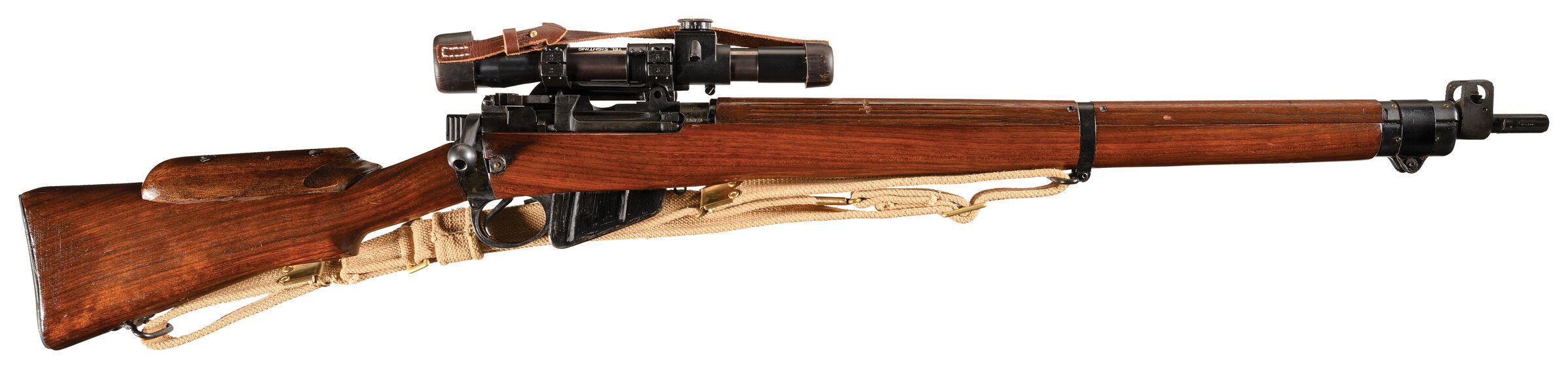 WWII British BSA No. 4 Mk. I (T) Enfield Sniper Rifle | Rock Island Auction WWII British BSA No. 4 Mk. I (T) Enfield Sniper Rifle | Rock Island Auction